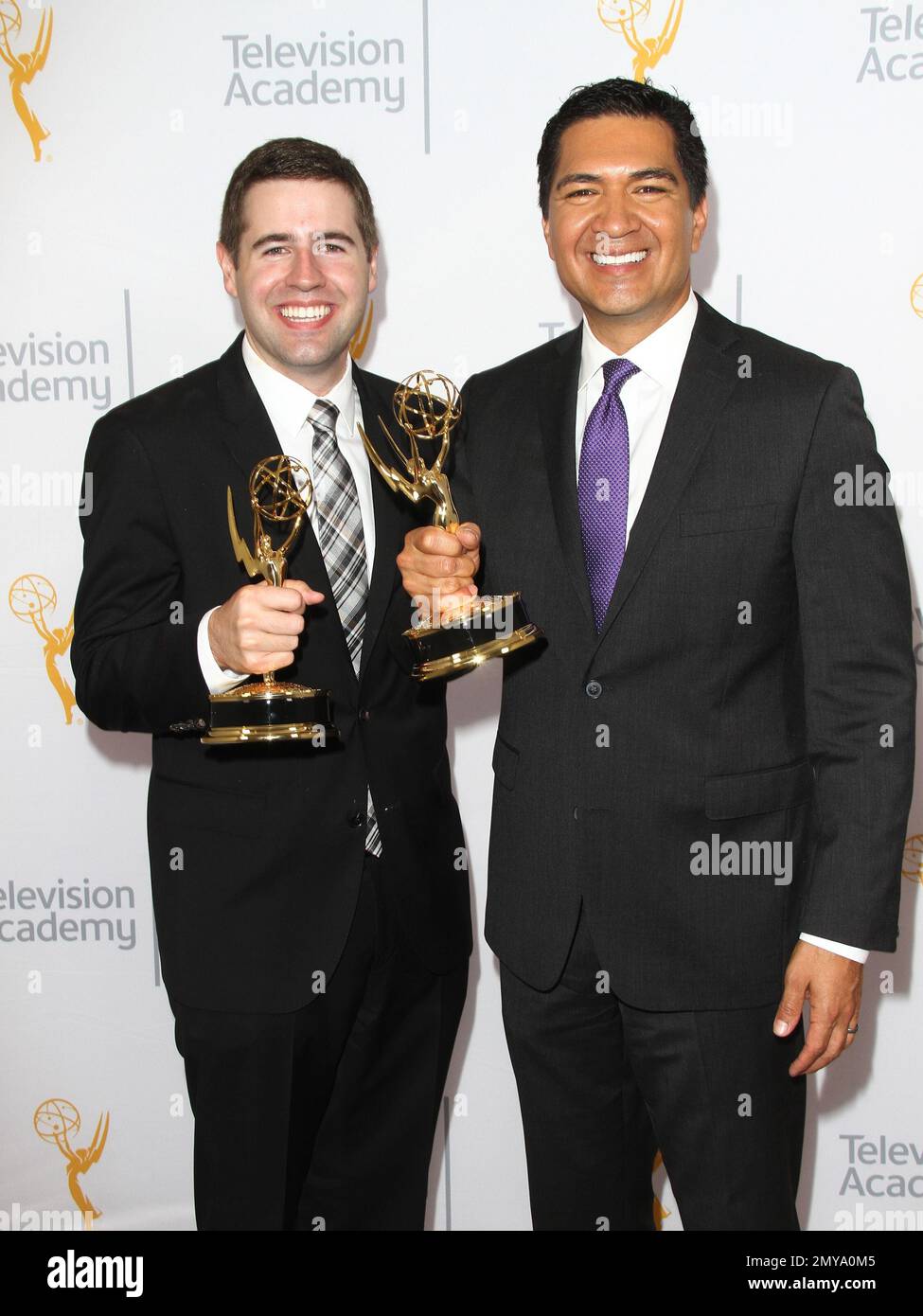 EXCLUSIVE - David Biggar, left, and Anthony Yanez, winners of the Emmy ...