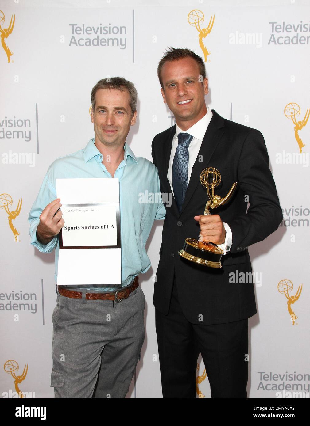 EXCLUSIVE - Ollie Stokes, left, and Brian DeCloux, winner of the Emmy ...