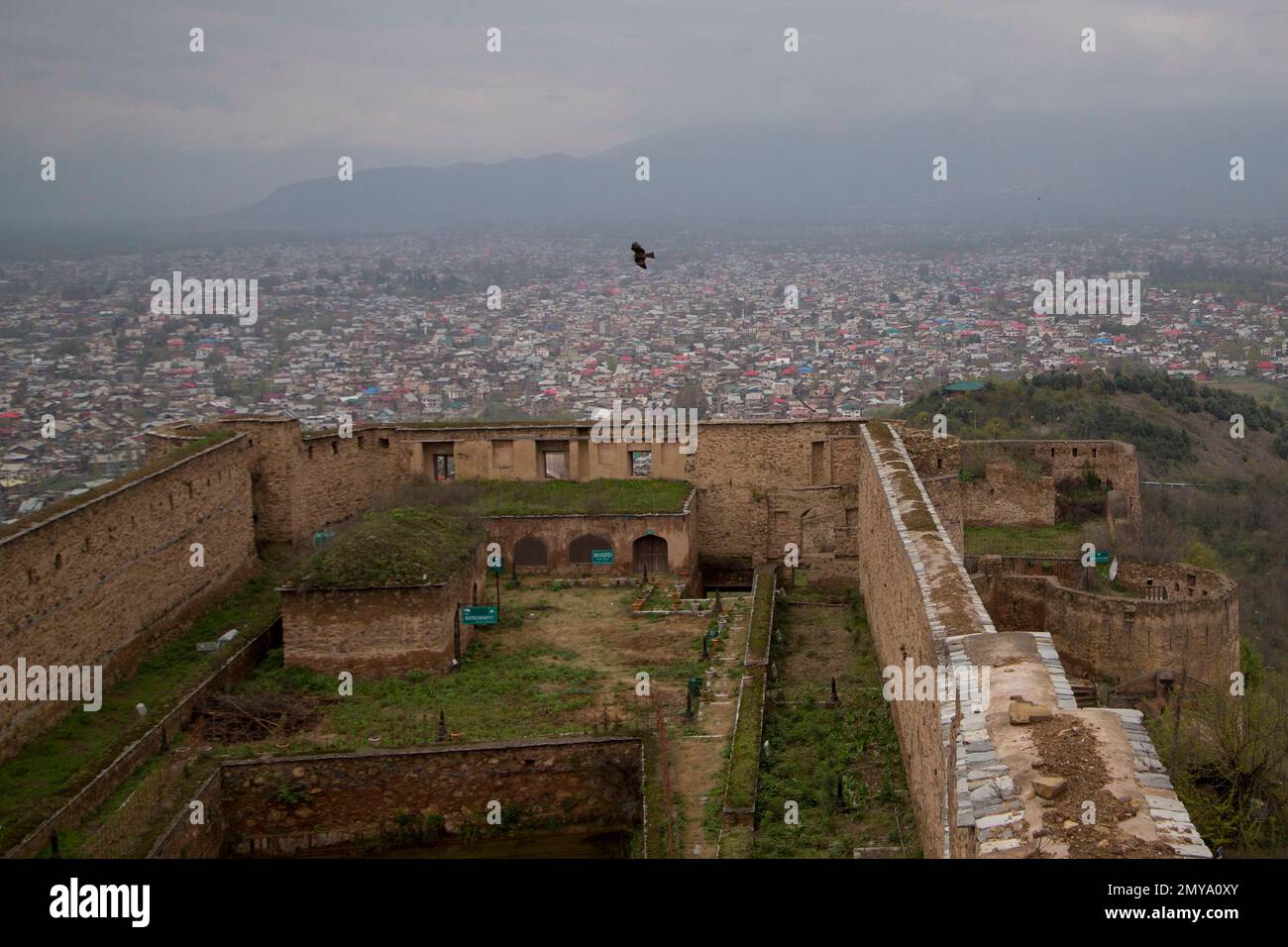FILE - This April 5, 2016 file photo shows a view of Srinagar, the main ...