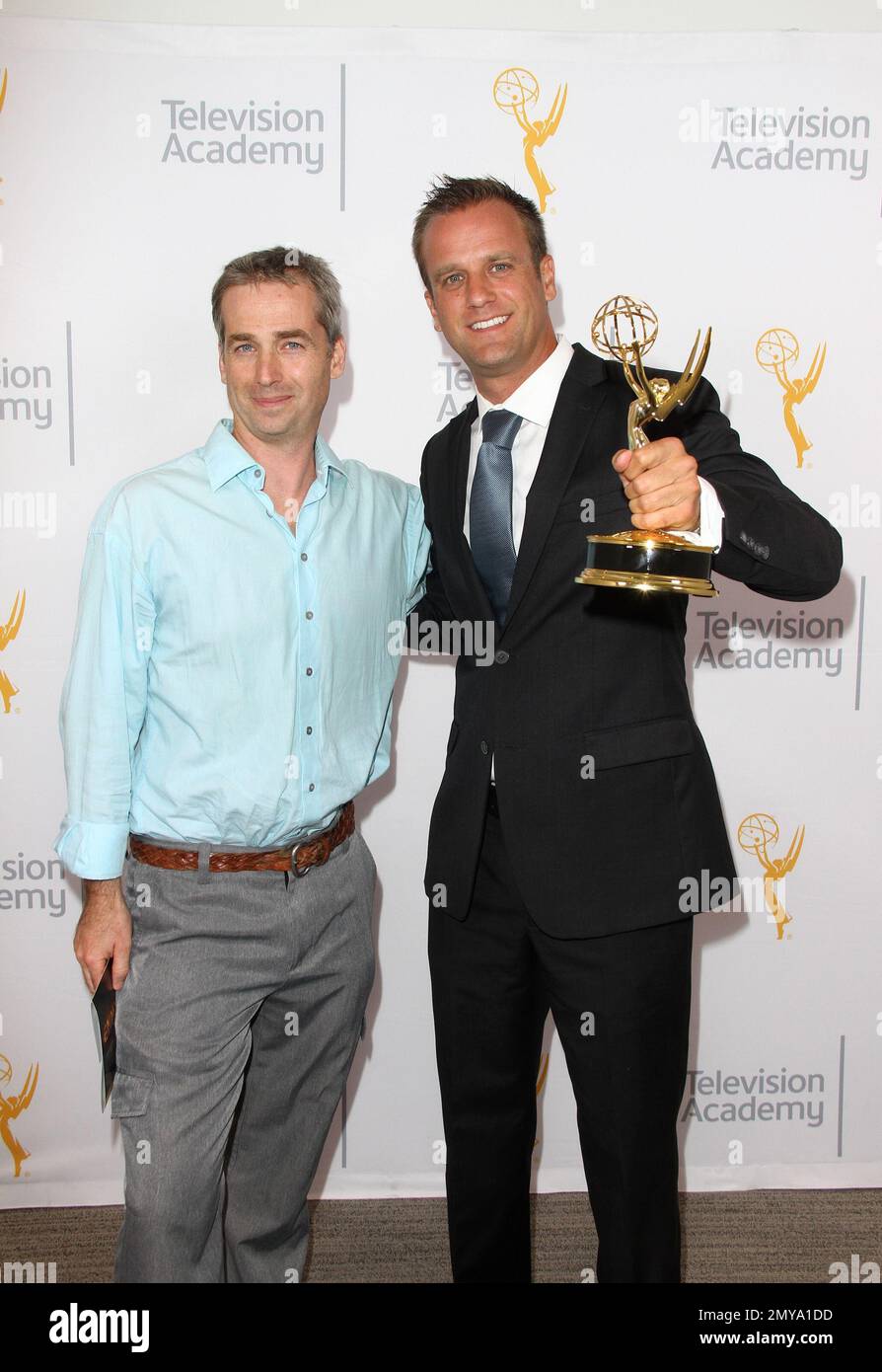EXCLUSIVE - Ollie Stokes, left, and Brian DeCloux, winner of the Emmy ...