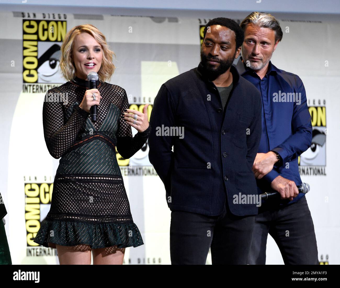 Rachel McAdams, from left, Chiwetel Ejiofor, and Mads Mikkelsen attend ...