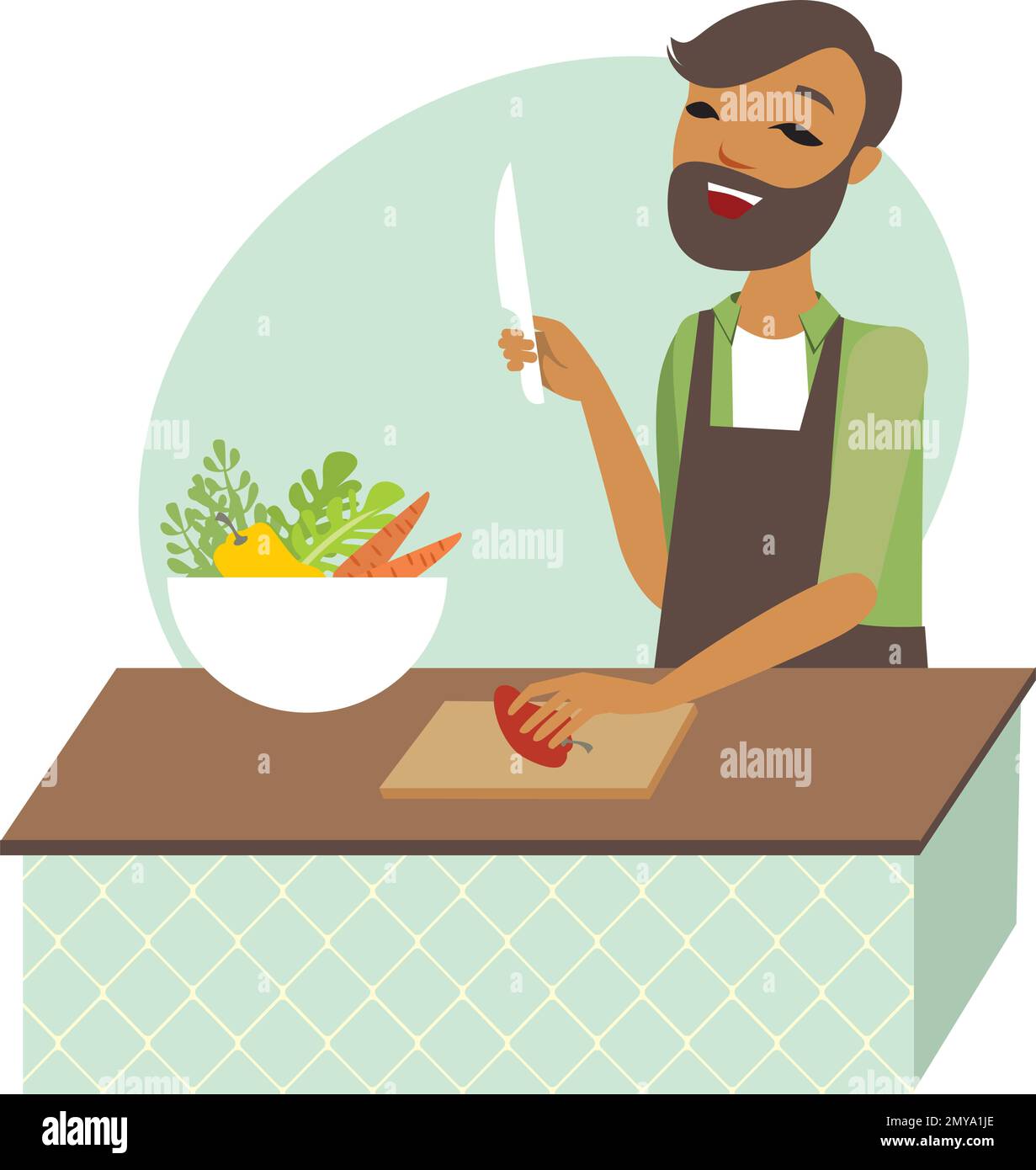 Man lifestyle indoors Stock Vector Images - Alamy