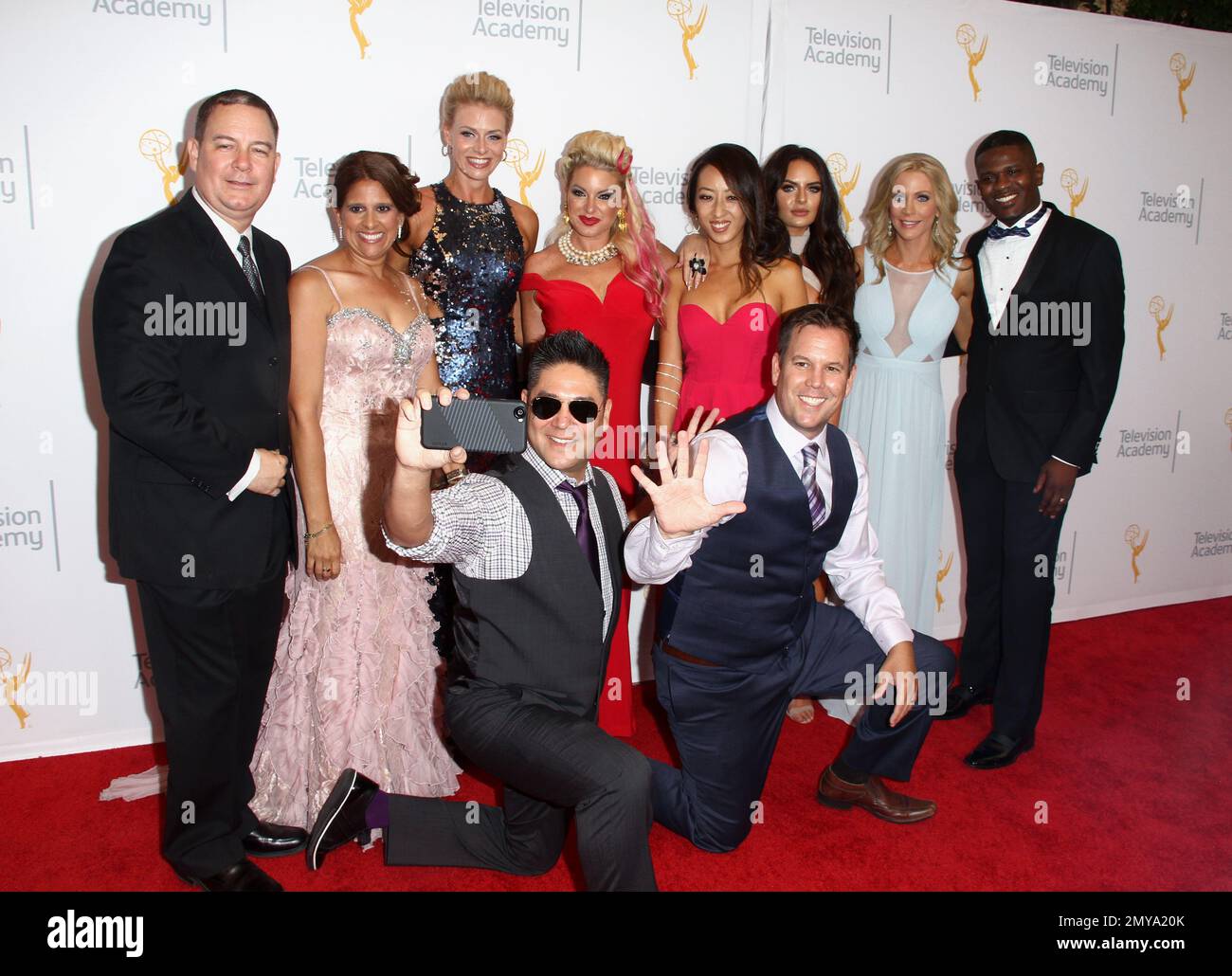 The team from KTLA arrives at the L.A. Area Emmy Awards presented at ...