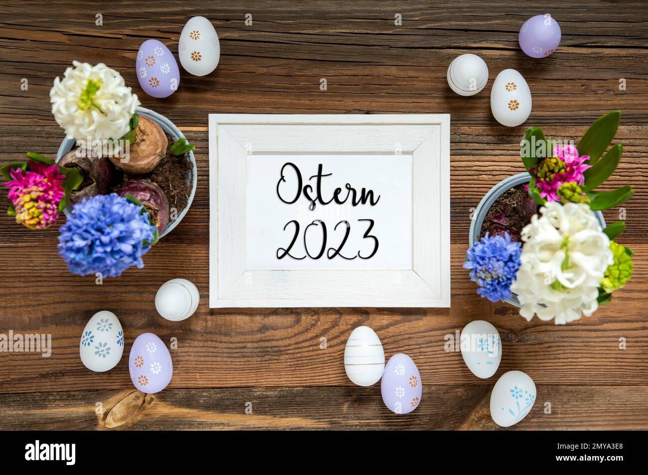 Spring Flowers With Easter Egg Decoration, Ostern 2023 Means Easter ...