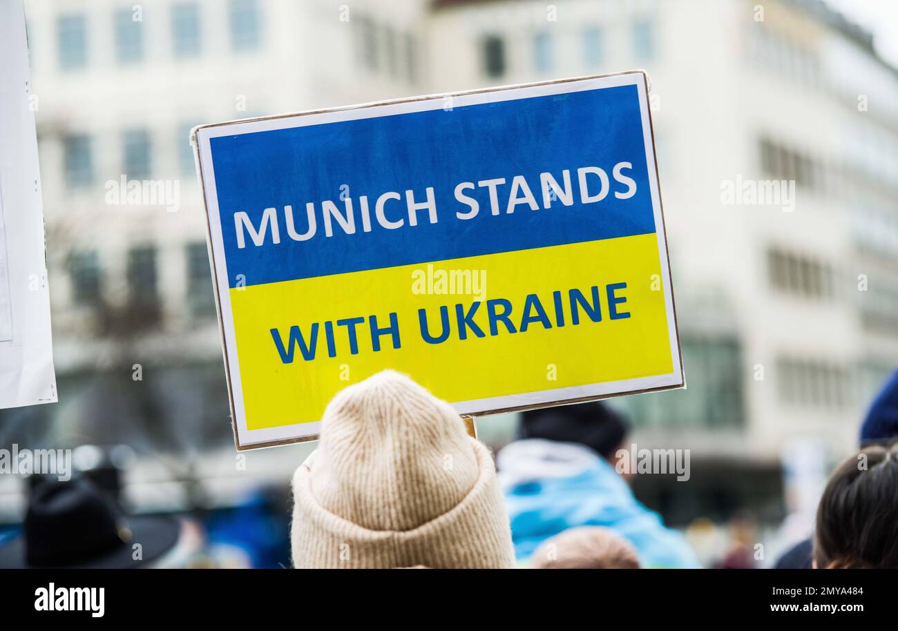 Munich, Bavaria, Germany. 4th Feb, 2023. Ukrainians and Germans thank ...