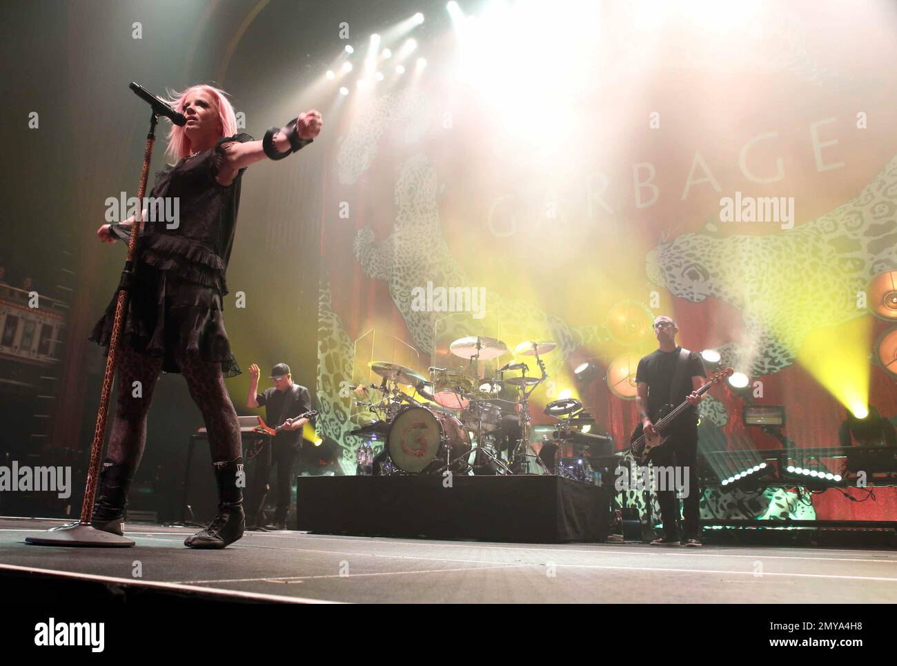 Shirley Manson, Duke Erikson, Steve Marker and Butch Vig with Garbage ...