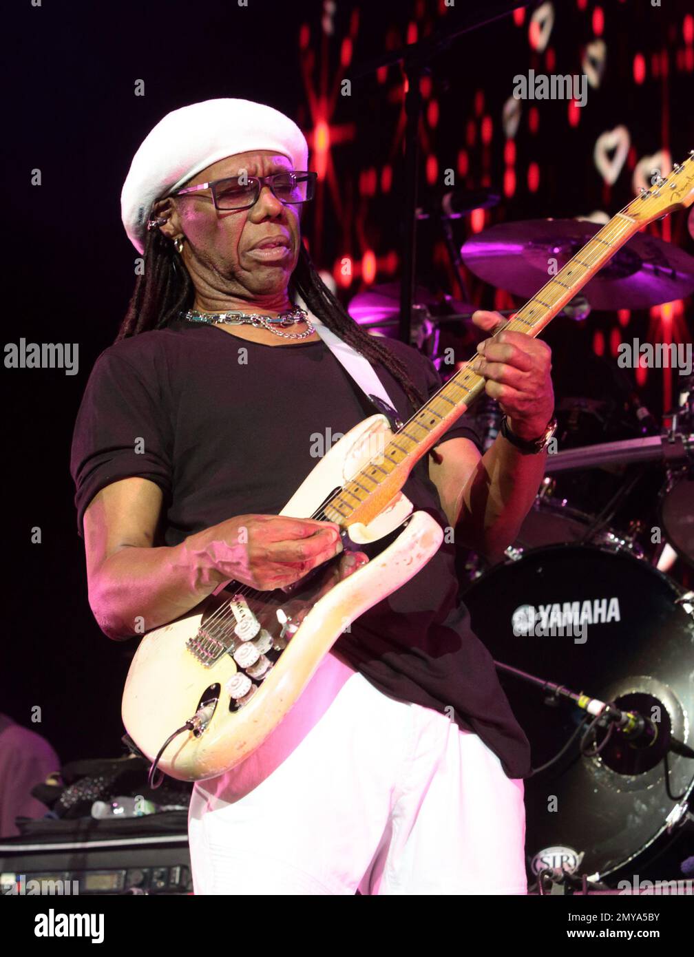 Nile Rodgers of the band Chic performs in concert as the opening act ...
