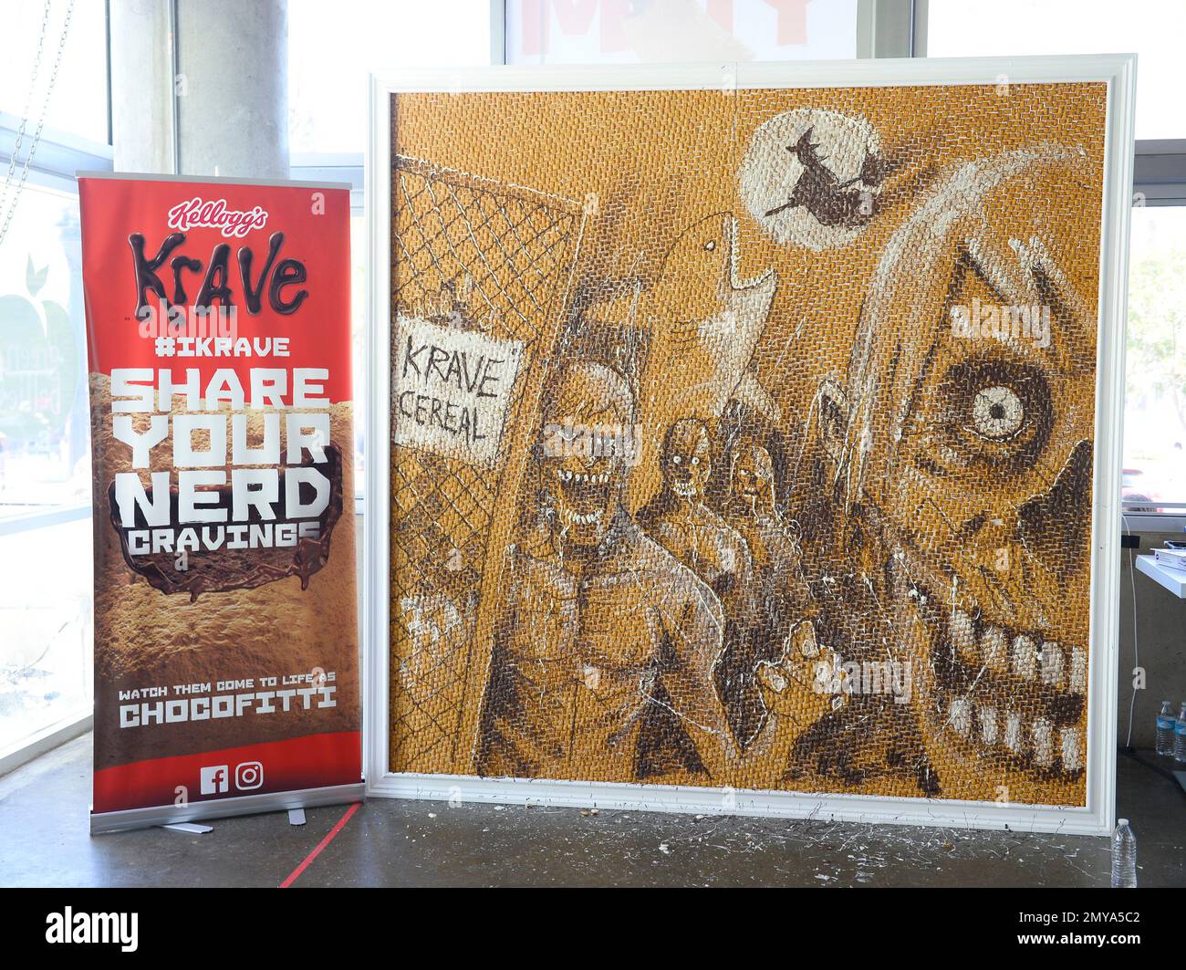 The second Chocofitti wall artwork, made from Kellogg’s Krave® cereal ...