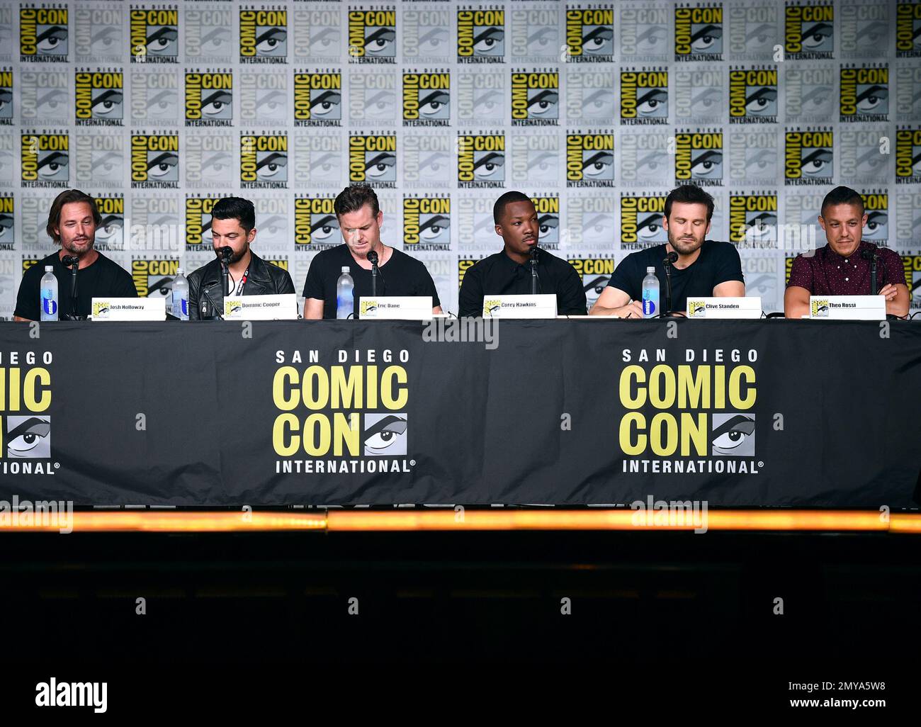 Josh Holloway, from left, Dominic Cooper, Eric Dane, Corey Hawkins ...