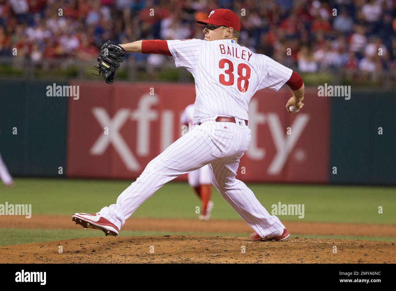 Philadelphia Phillies relief pitcher Andrew Bailey throws a pitch ...