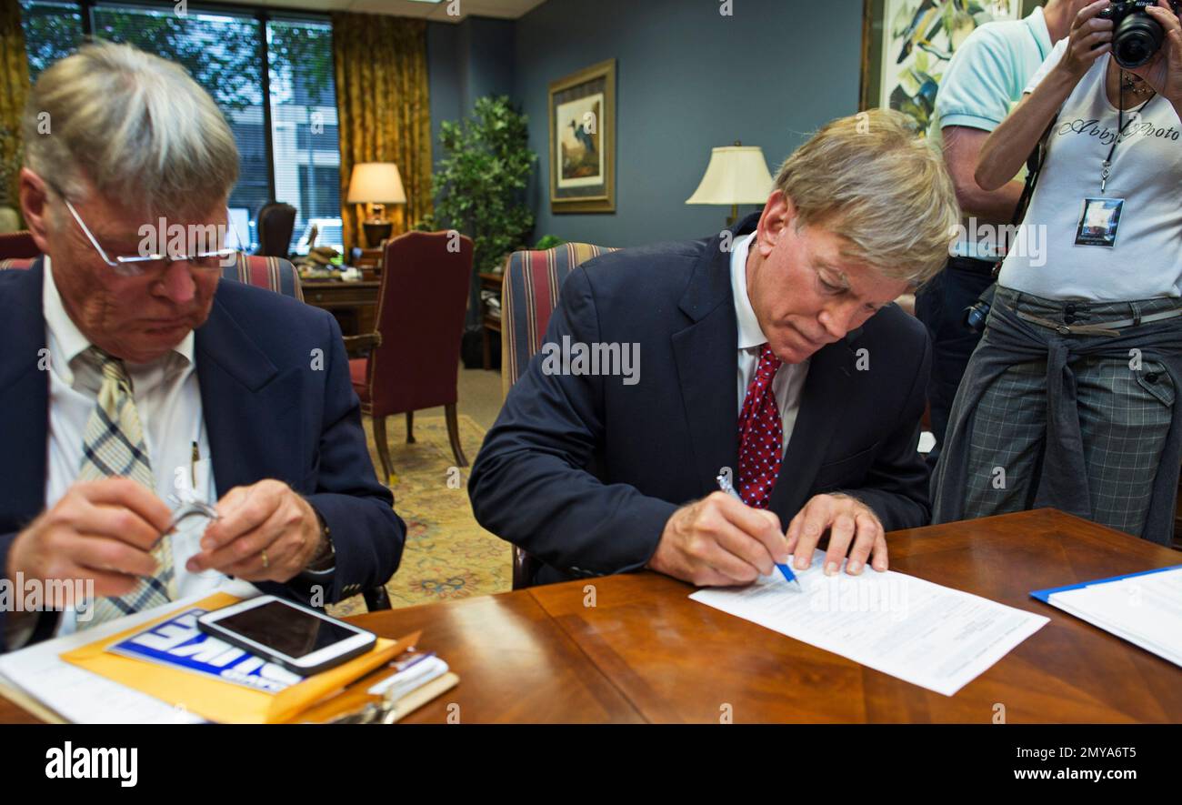 Former Ku Klux Klan leader David Duke registers his candidacy for the ...