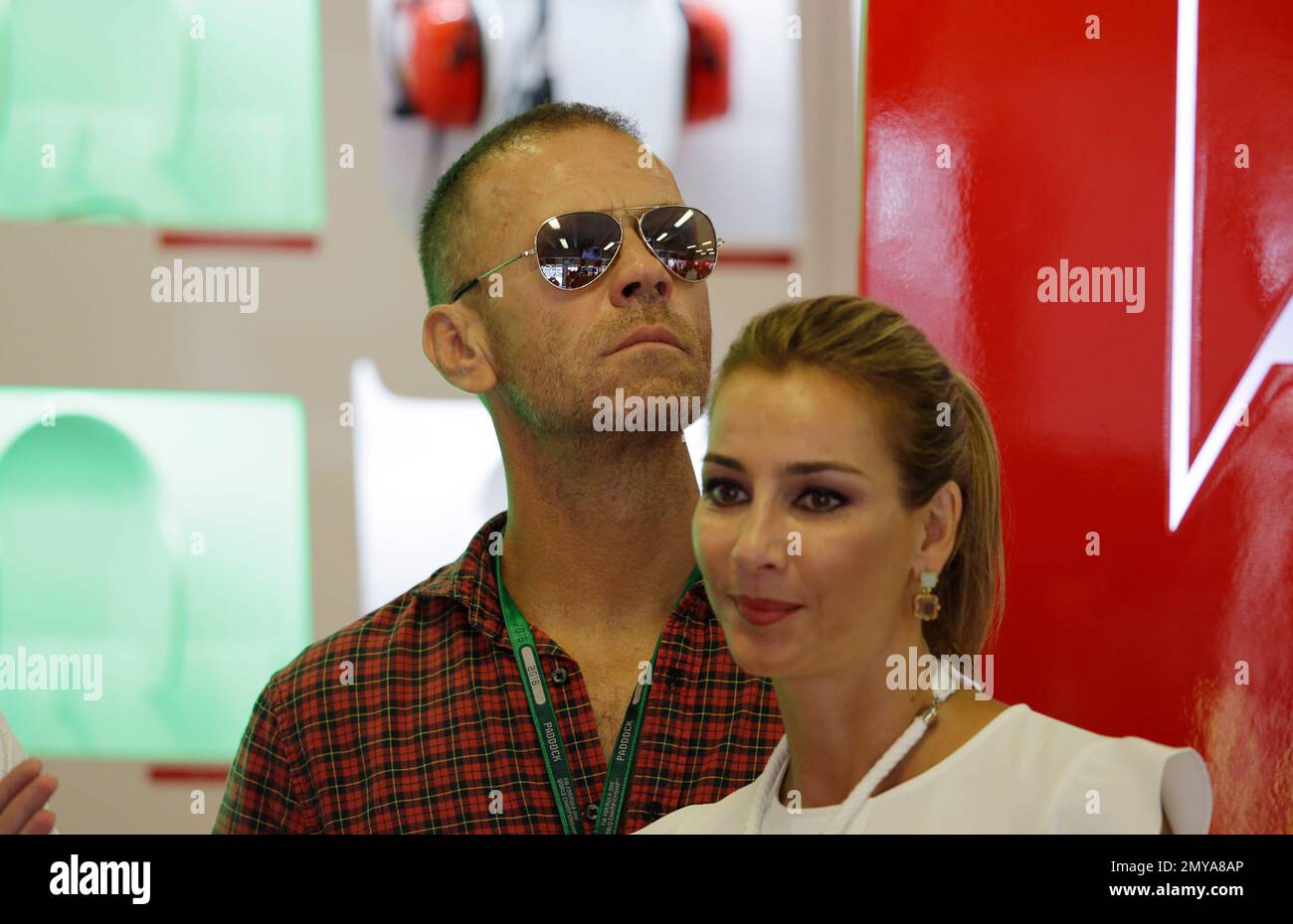 Italian actor and director Rocco Siffredi, left, and his wife ...