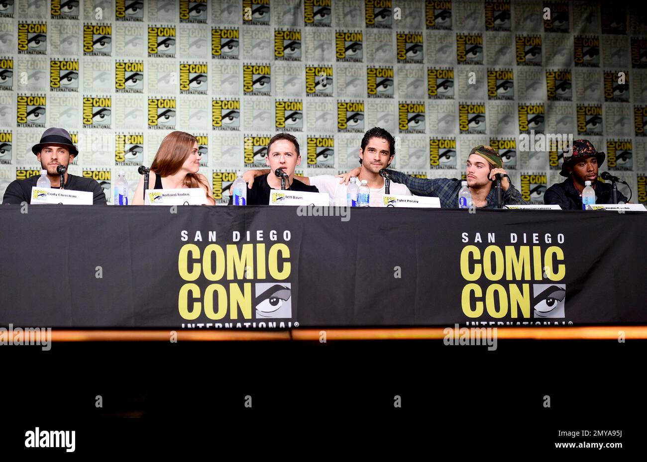 Cody Christian, from left, Holland Roden, Jeff Davis, Tyler Posey ...