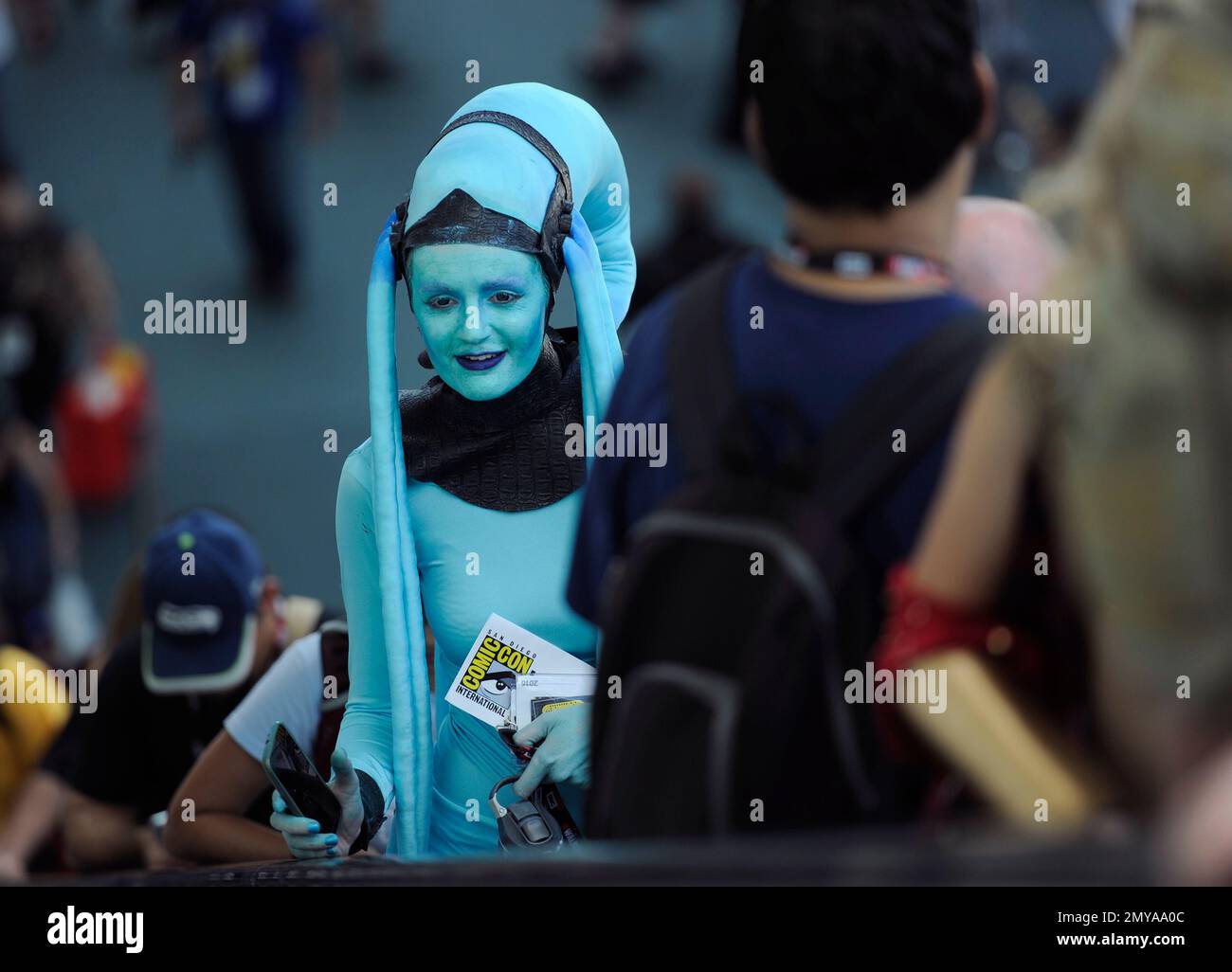 Leah Thomas, of San Diego, dressed as Diva Plavalaguna from "The Fifth ...