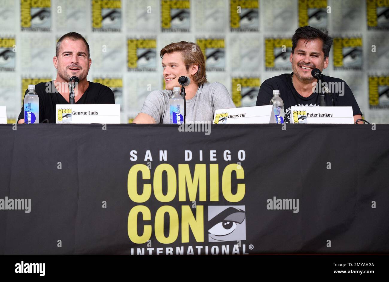 Actors George Eads from left, and Lucas Till and executive producer ...