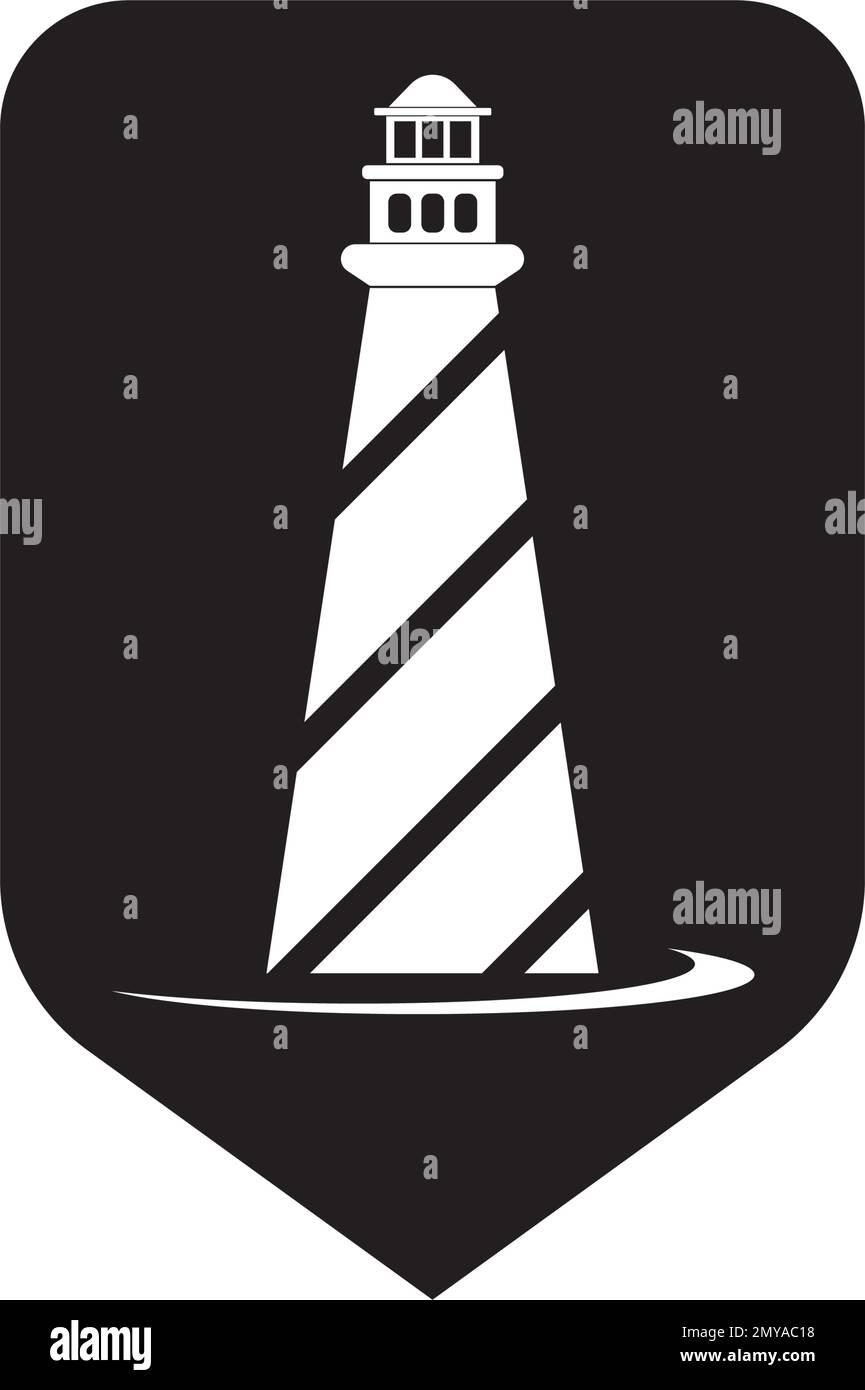 Lighthouse logo template design. Vector illustration Stock Vector Image ...