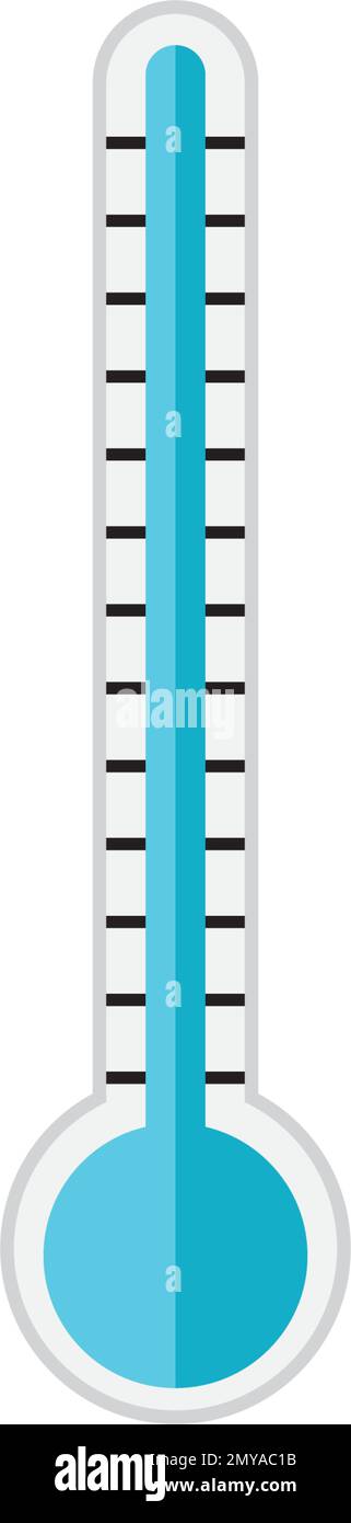 Thermometers icon with different zones. Vector image isolated on white ...