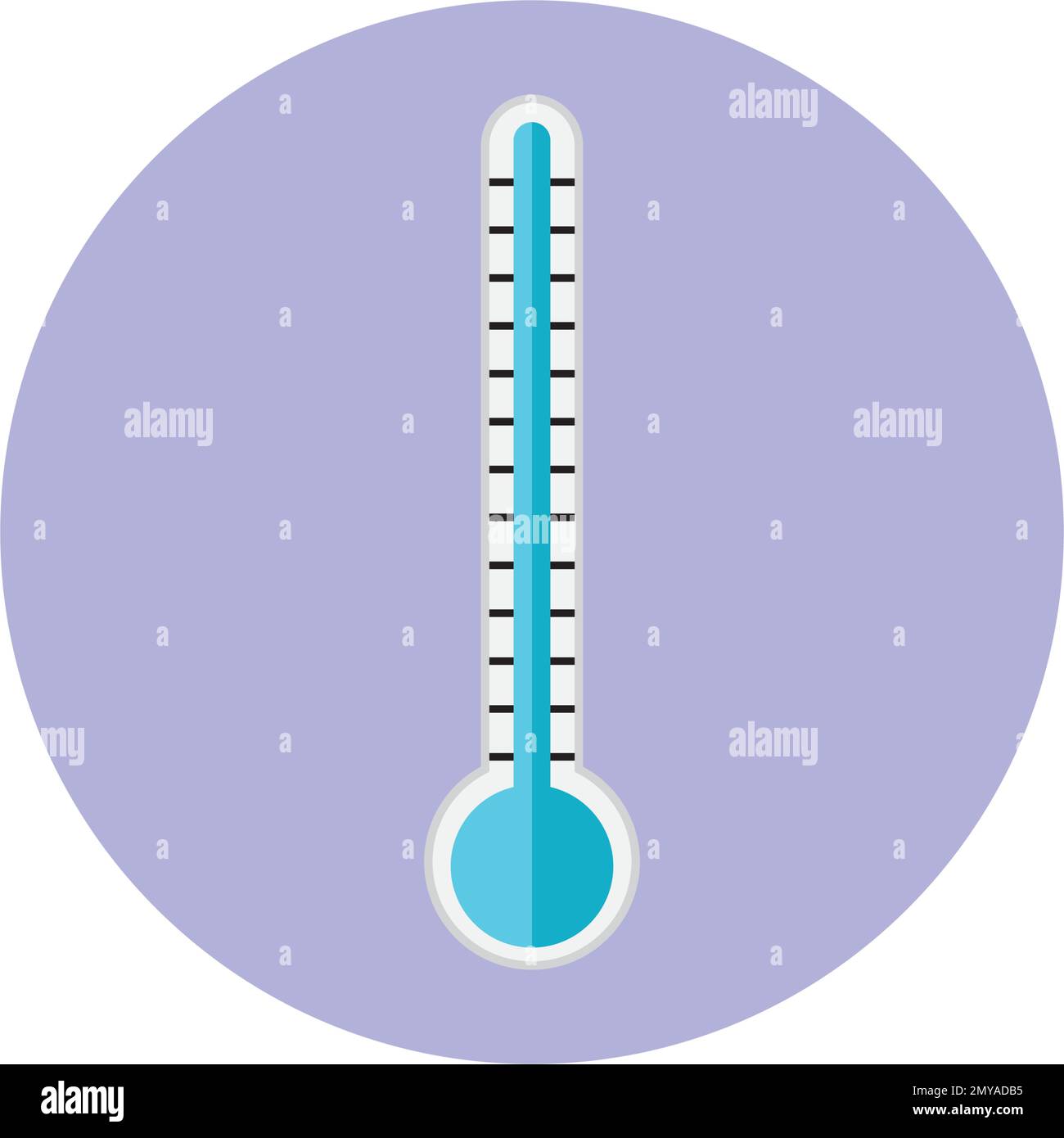 Thermometers icon with different zones. Vector image isolated on white ...