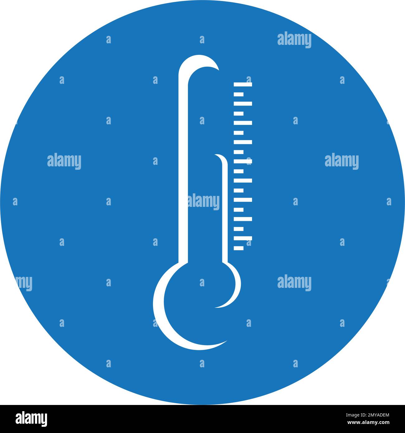 Thermometers icon with different zones. Vector image isolated on white ...