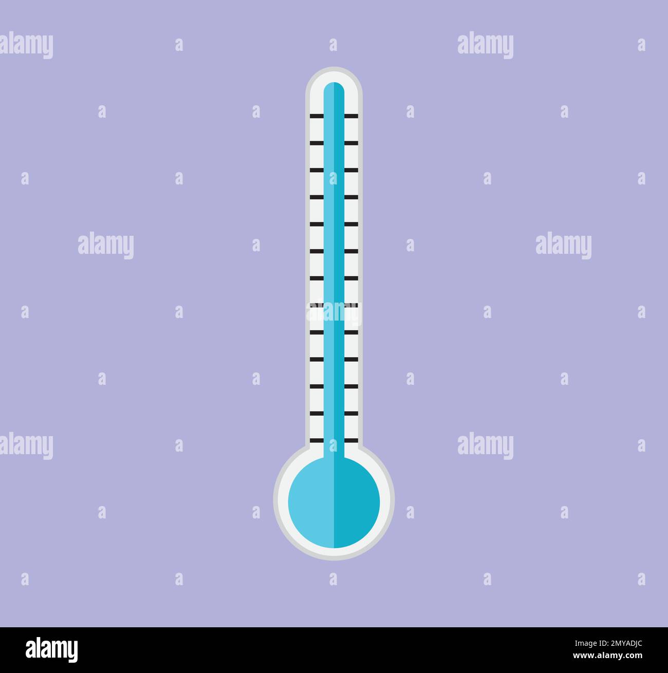 Thermometers icon with different zones. Vector image isolated on white ...