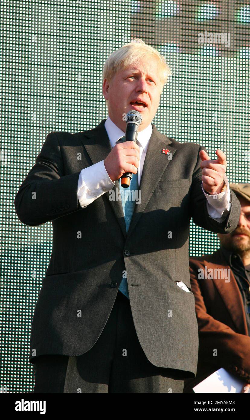 London, UK. Boris Johnson at the Olympic Torch Relay Coca-Cola Concert ...