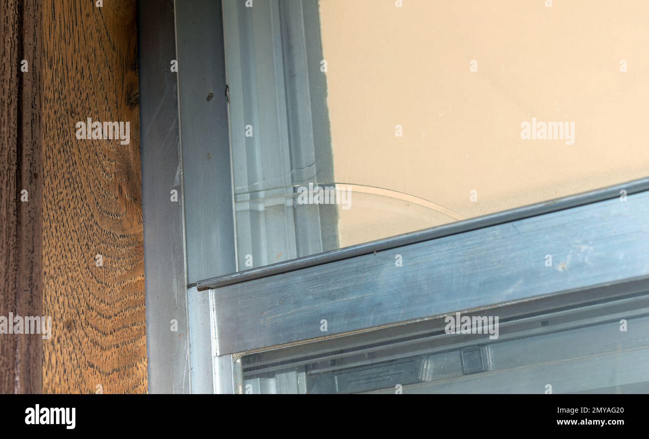 An old house is in need of some professional repair work as this broken ...