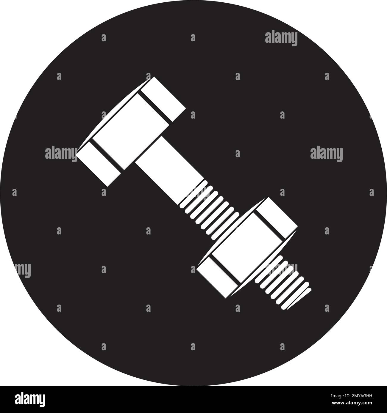 Bolt Nut Icon. Engineering or Construction Element Illustration As A ...