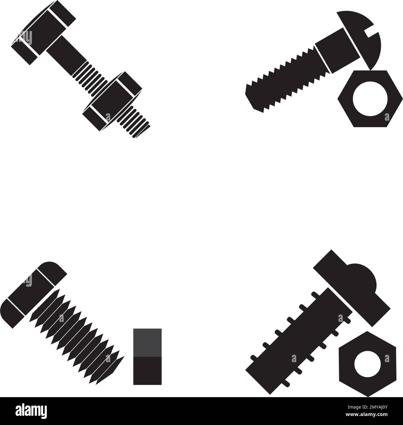 Bolt Nut Icon. Engineering or Construction Element Illustration As A ...
