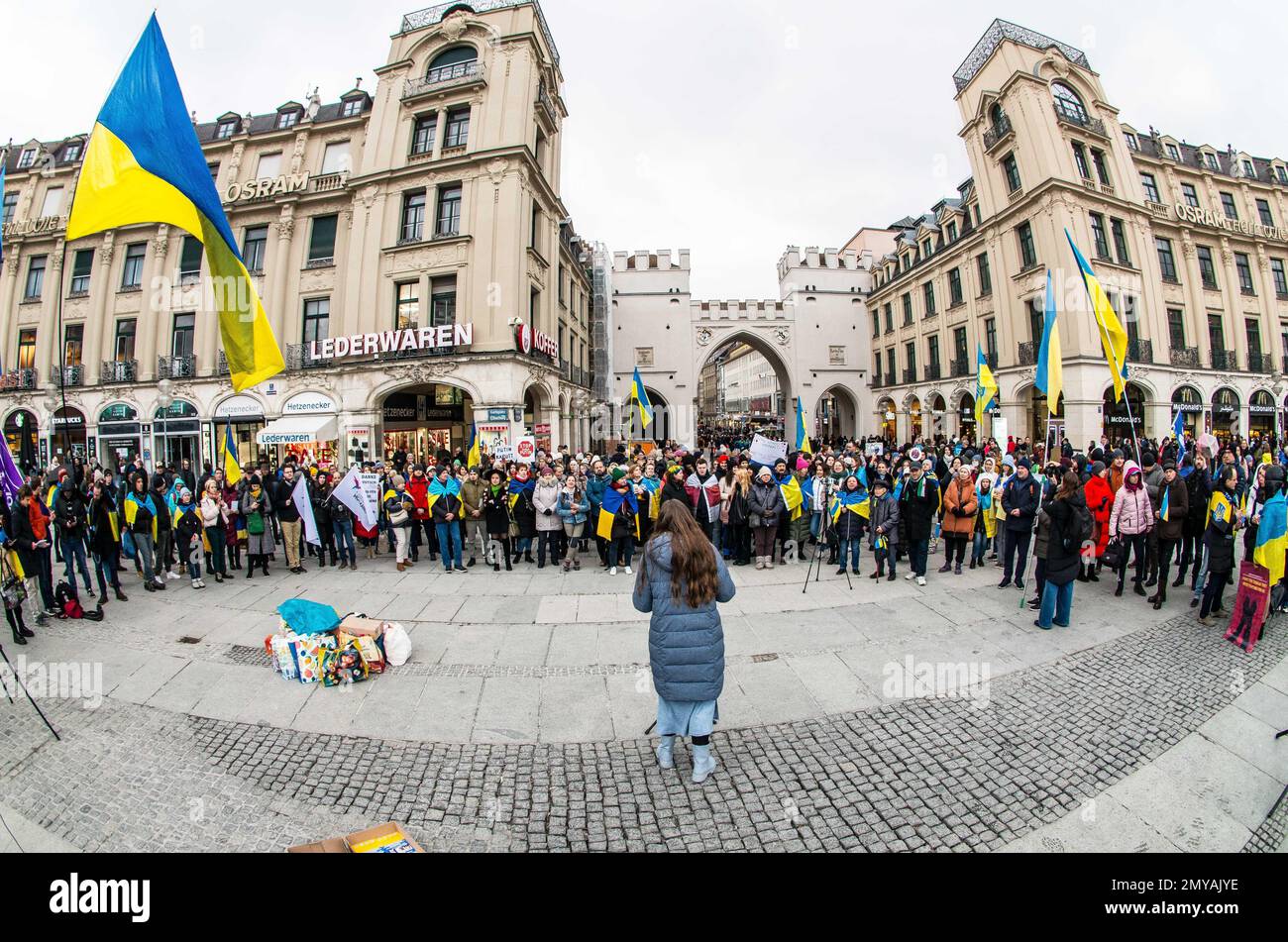Munich, Bavaria, Germany. 4th Feb, 2023. Ukrainians and Germans thank ...