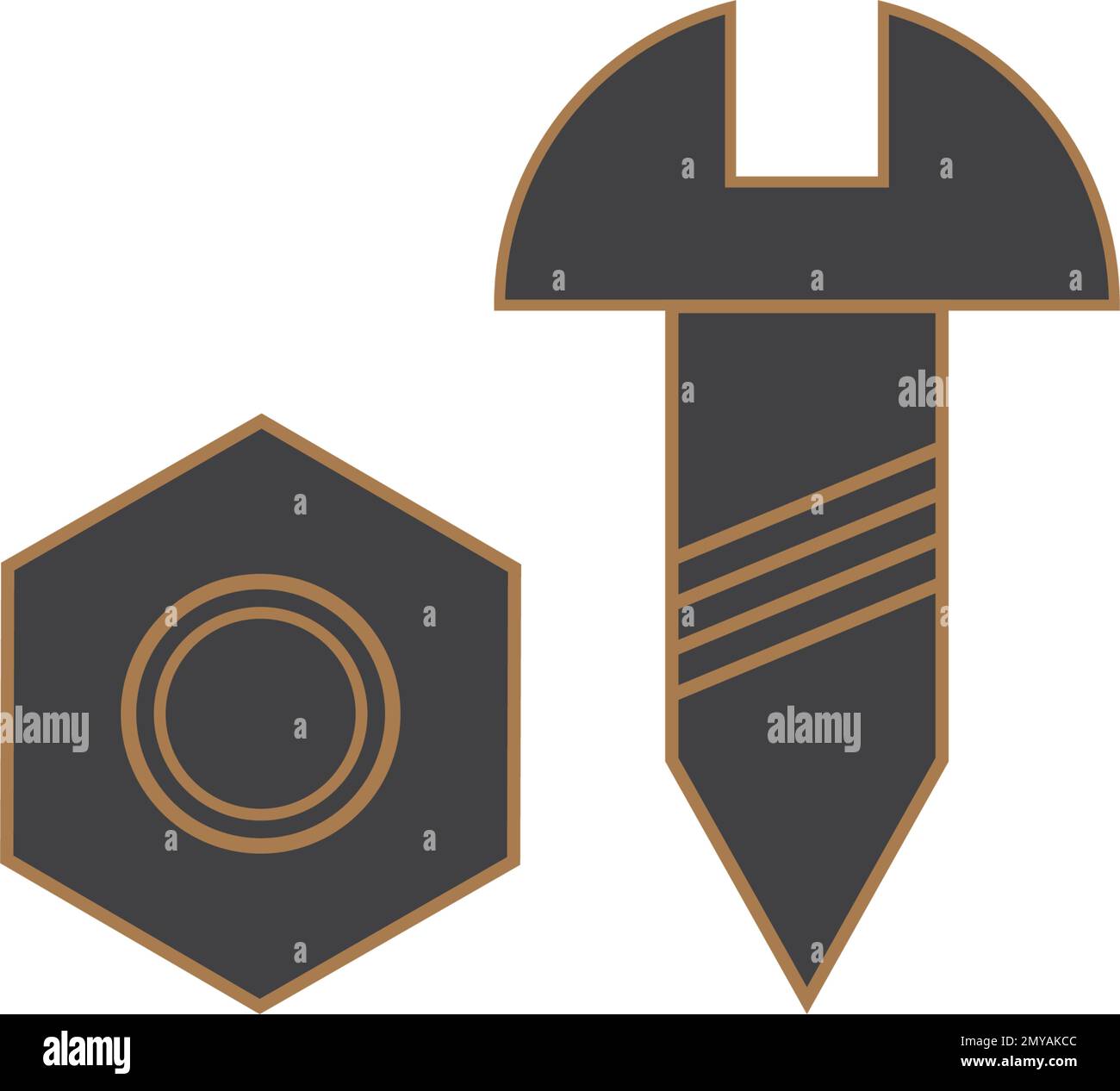 Bolt Nut Icon. Engineering or Construction Element Illustration As A ...