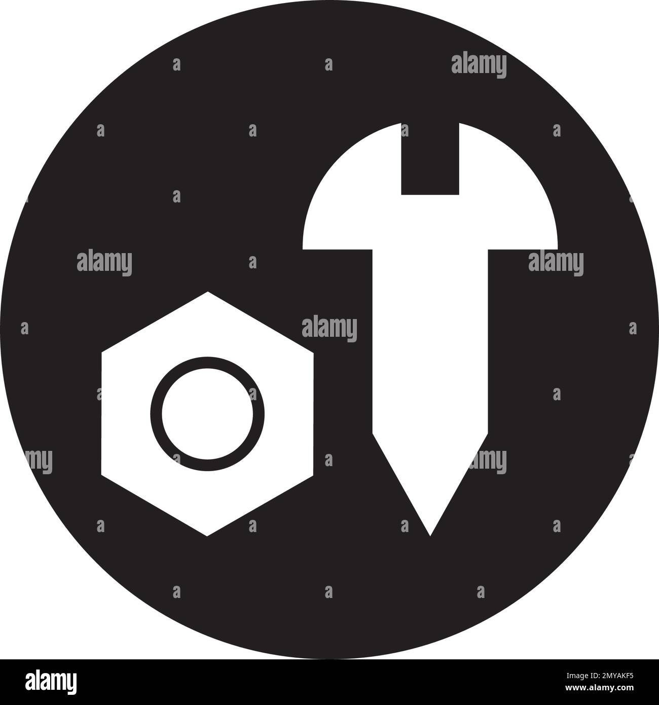 Bolt Nut Icon. Engineering or Construction Element Illustration As A ...