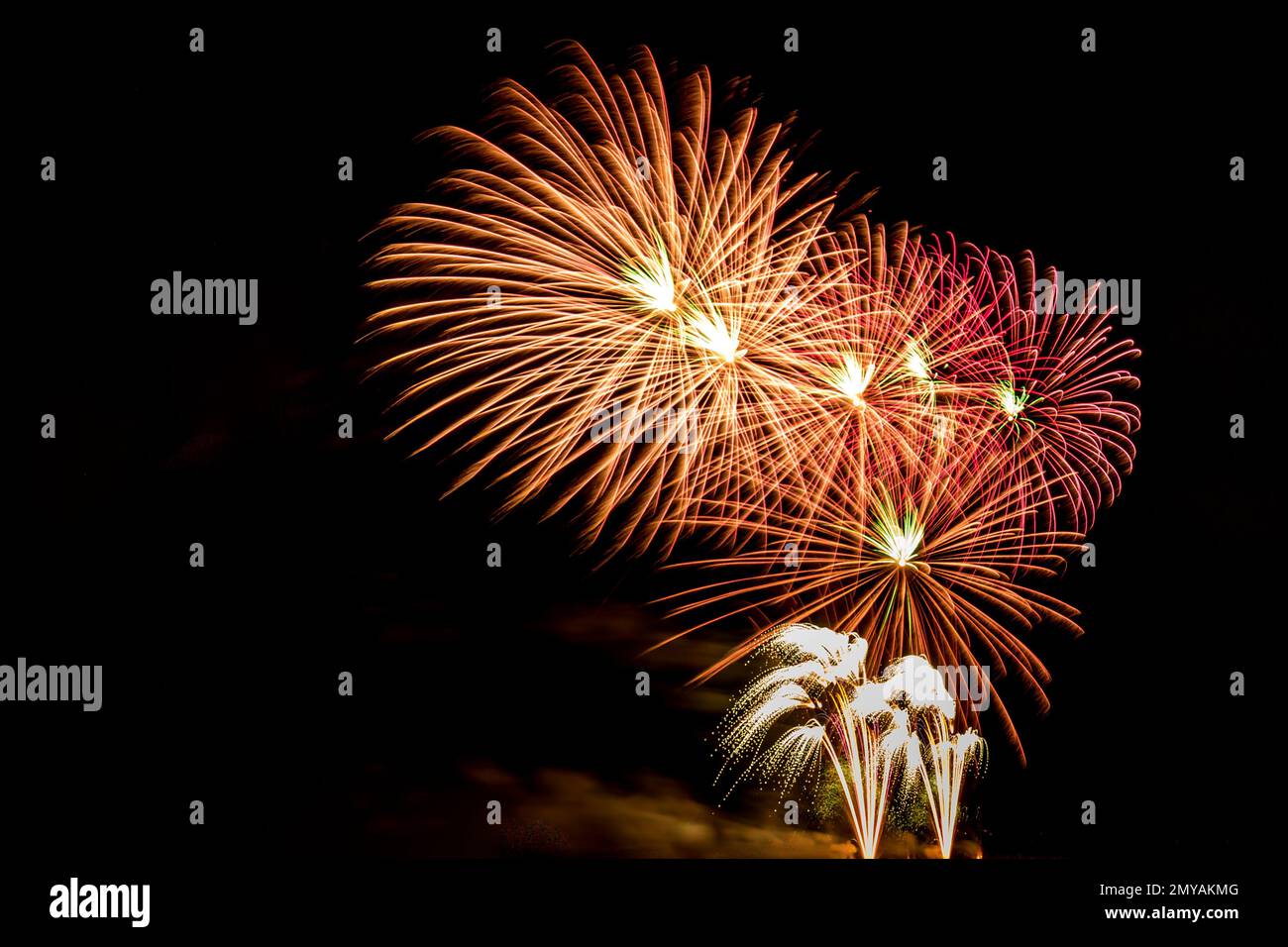 Fireworks banner. Copy space. New Year and Celebration banner. Sparks ...