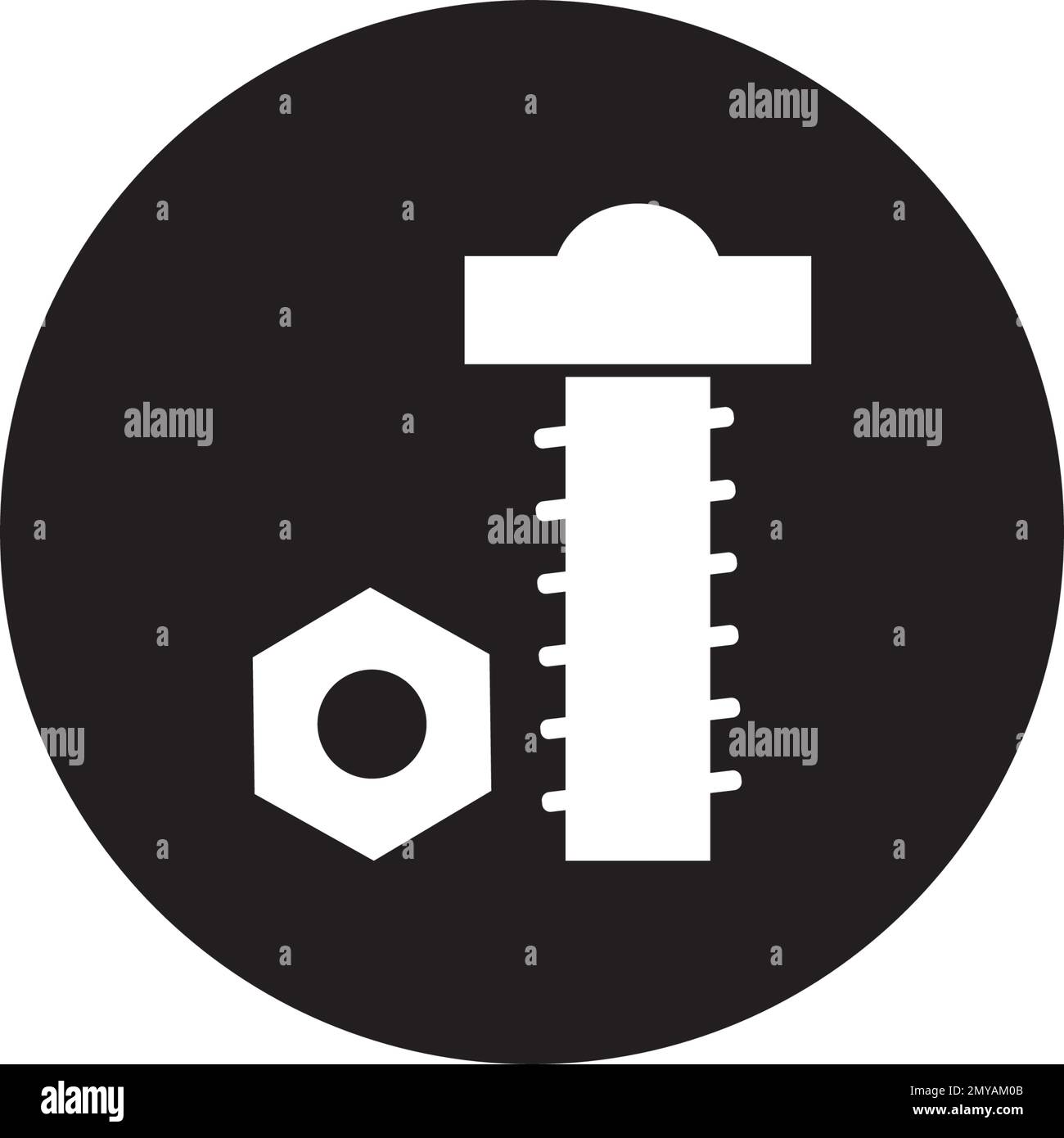 Bolt Nut Icon. Engineering or Construction Element Illustration As A ...
