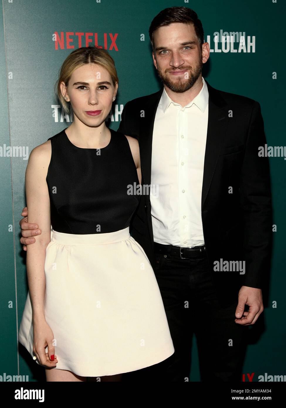 Zosia Mamet, left, and Evan Jonigkeit, right, attend a special ...