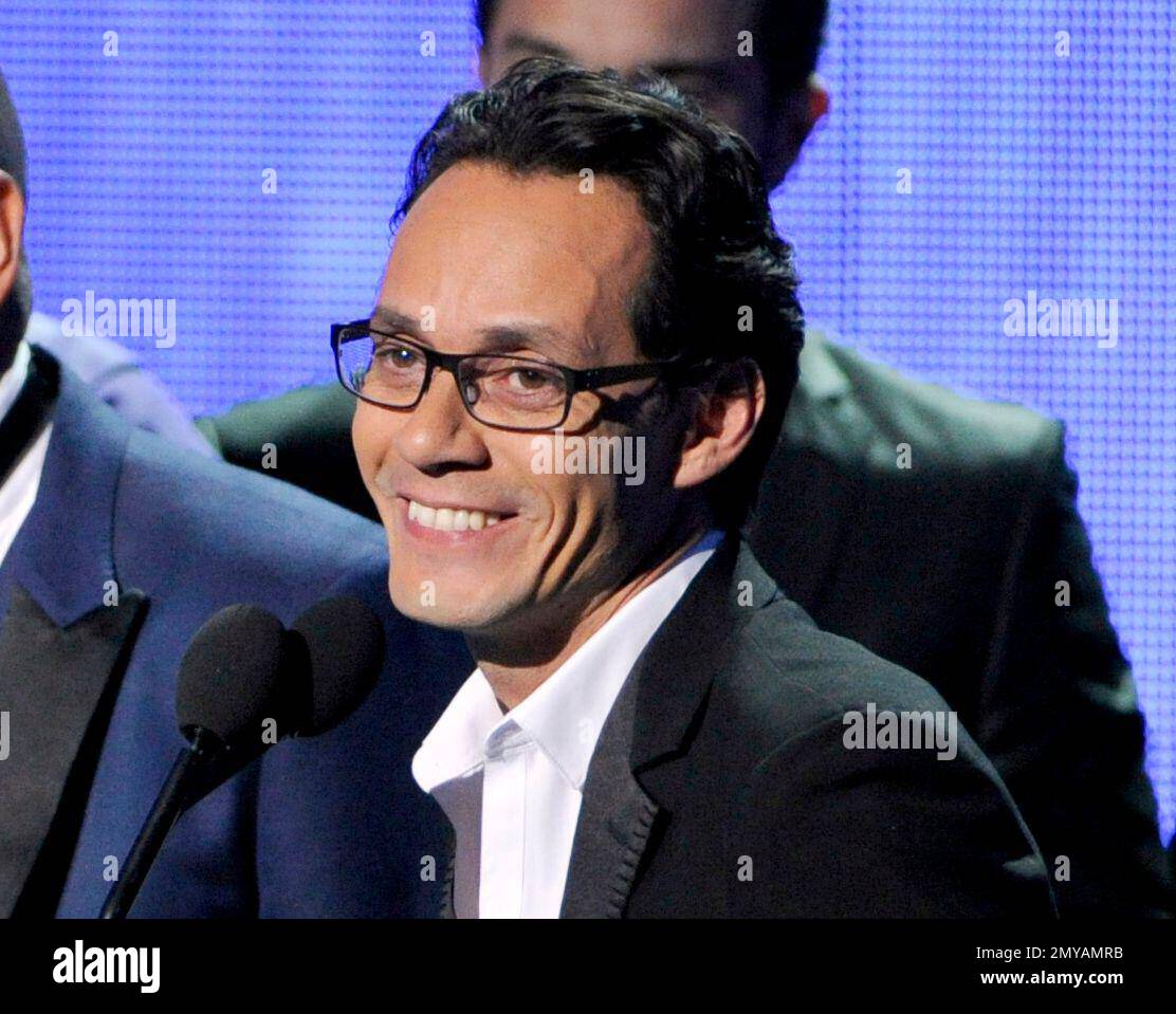 FILE - In this Nov. 20, 2014 file photo, Marc Anthony, winner of the ...