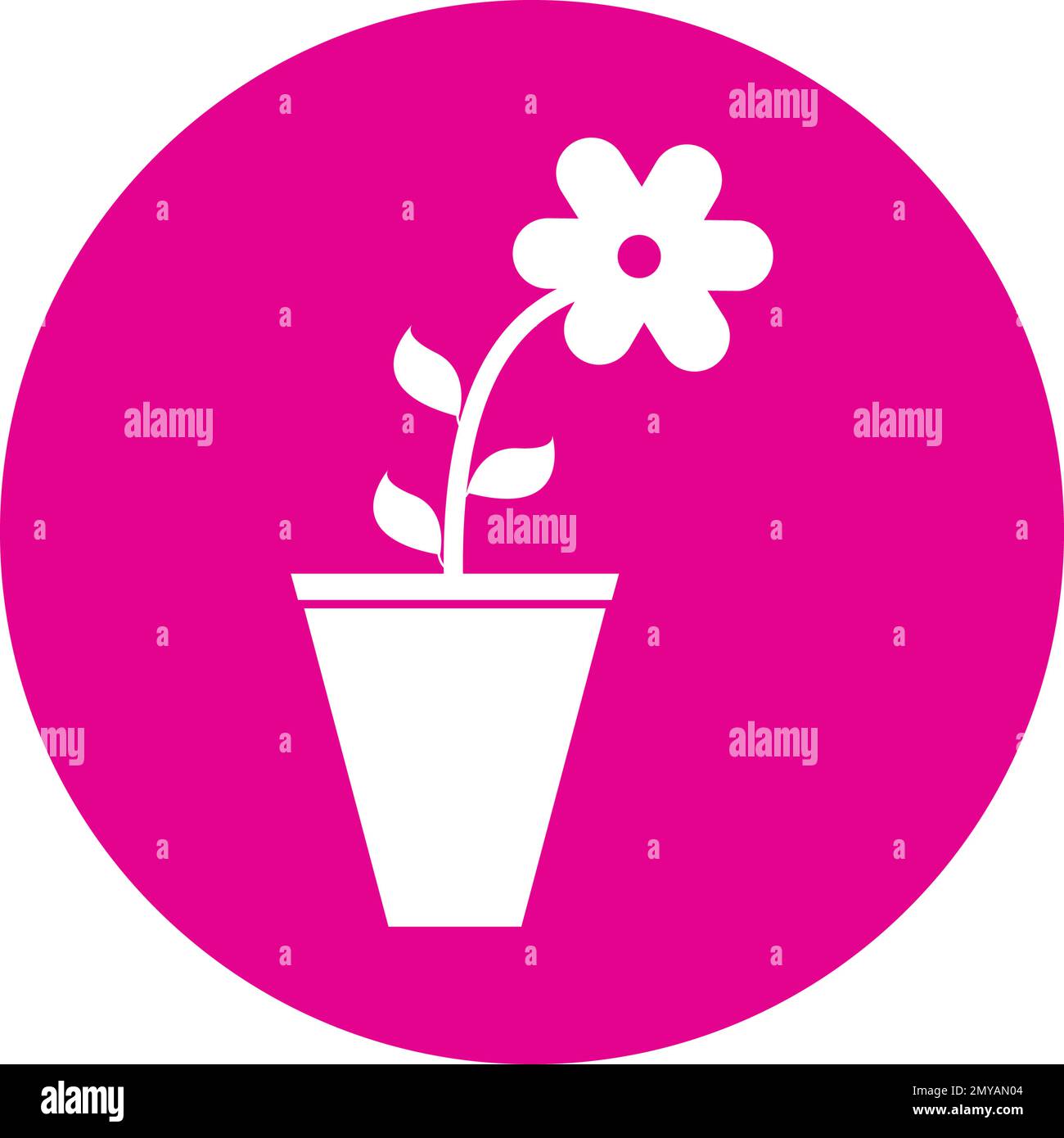 Flower vase logo vector illustration symbol design Stock Vector Image ...