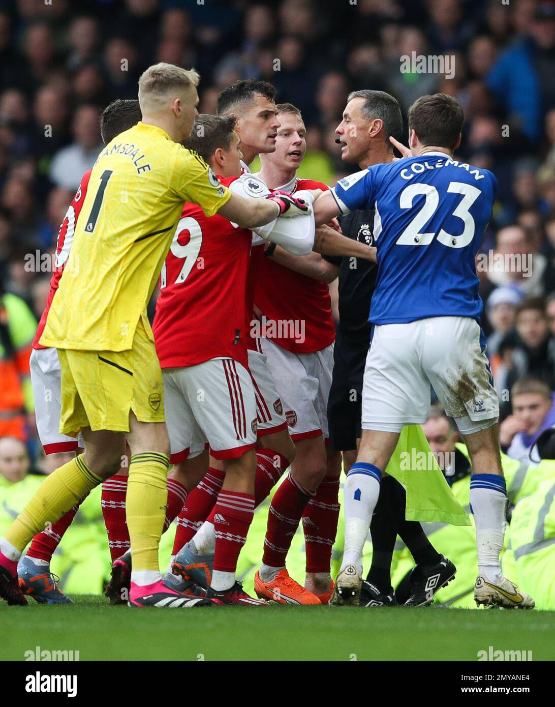 Liverpool, England, 4th February 2023. Oleksandr Zinchenko of Arsenal ...