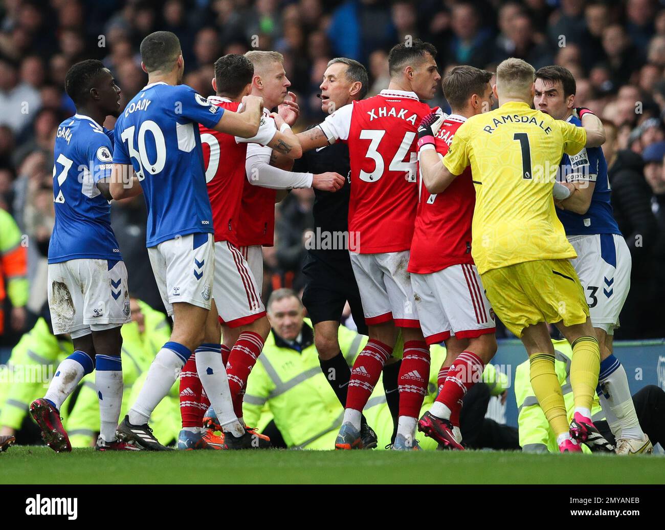 Liverpool, England, 4th February 2023. Oleksandr Zinchenko of Arsenal ...
