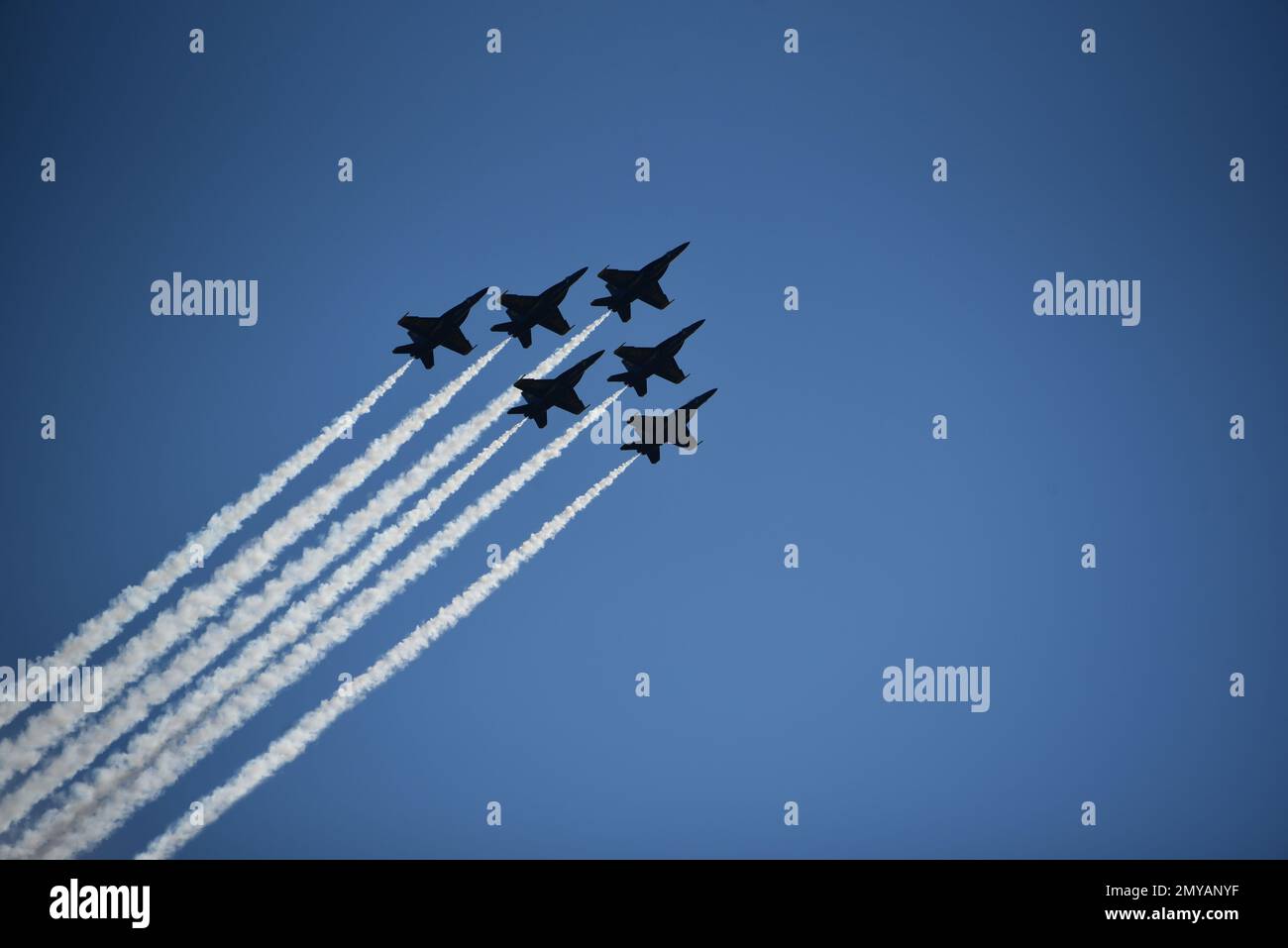 Military fleet week- a large format close up of the Blue Angels flying ...