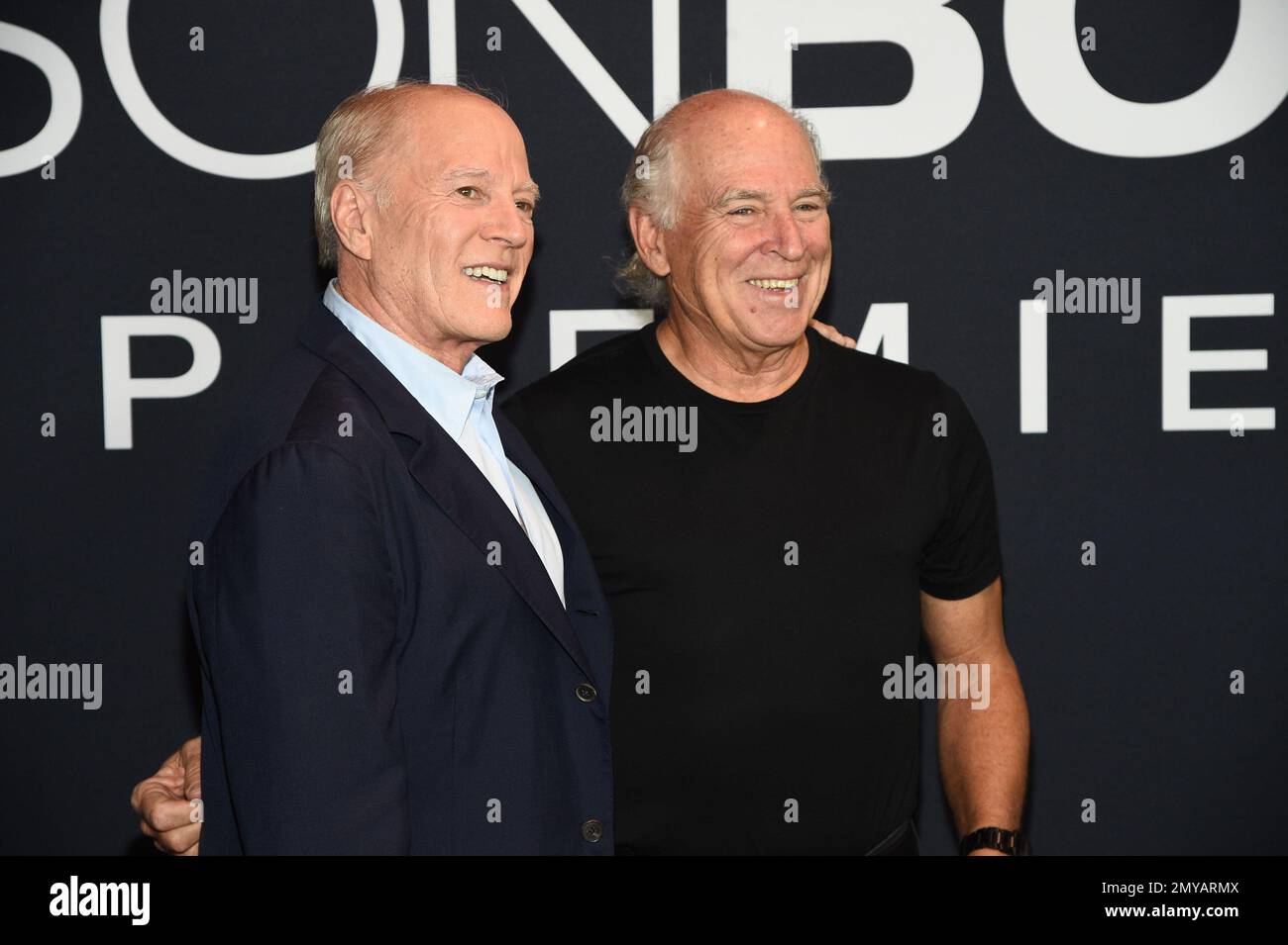 Frank Marshall and Jimmy Buffett arrives at the "Jason Bourne" Las ...