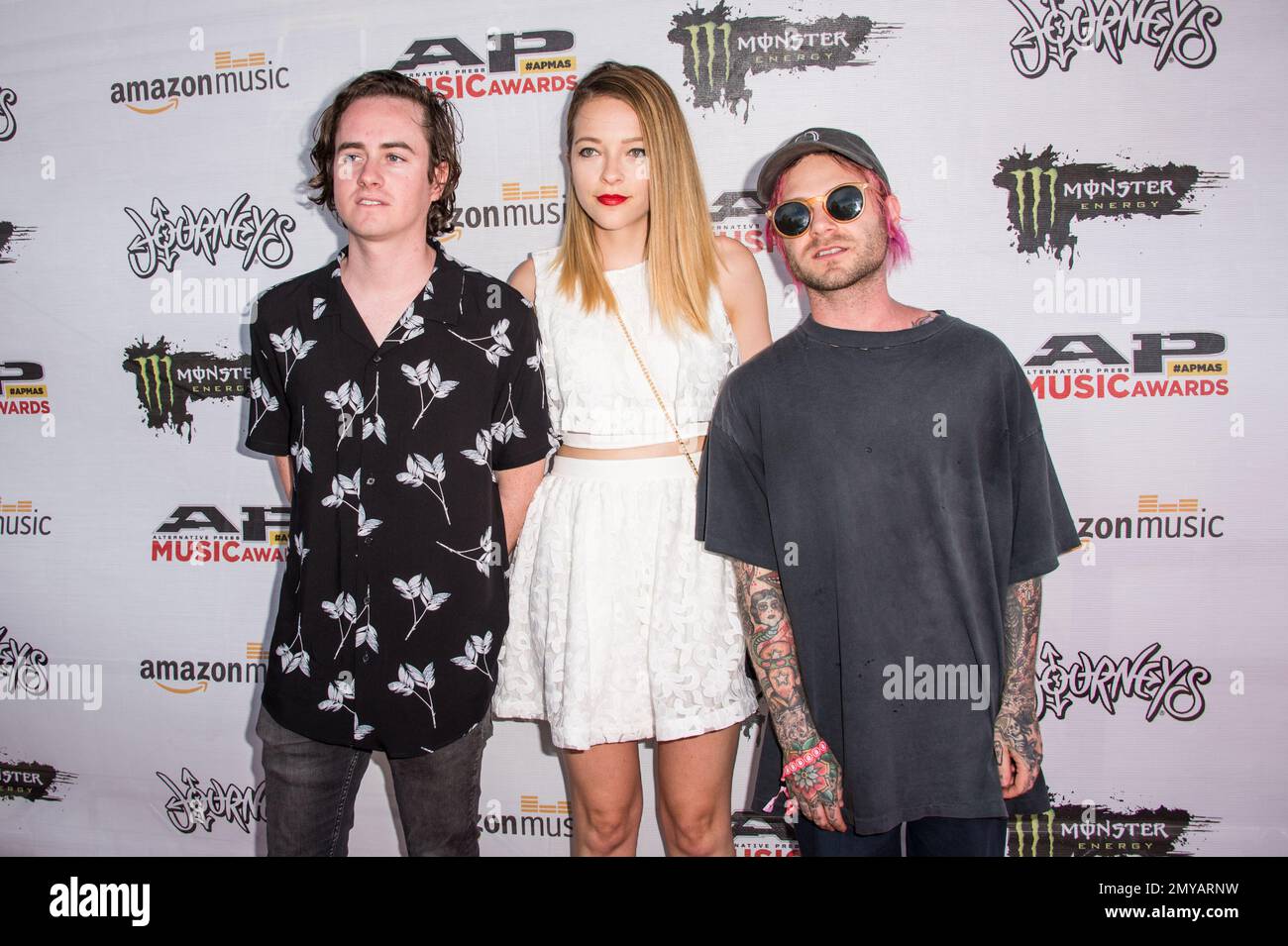 T.J. Petracca, from left, Babs Szabo and Morgan Freed arrive at the ...
