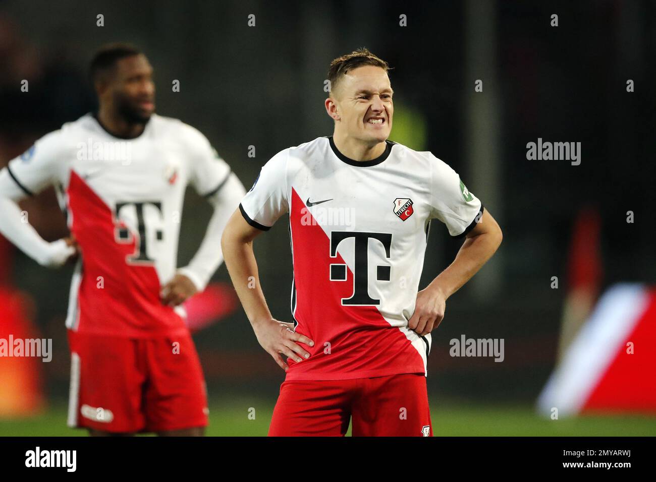 UTRECHT - (l-r) Modibo Sagnan of FC Utrecht, Jens Toornstra of FC Utrecht during the Dutch ...