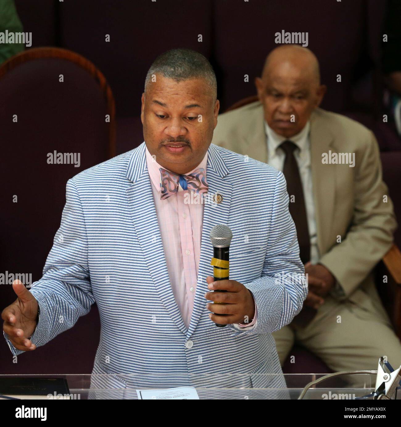 As Assemblyman Jerry Green, right, D-Plainfield, N.J., listens, U.S ...