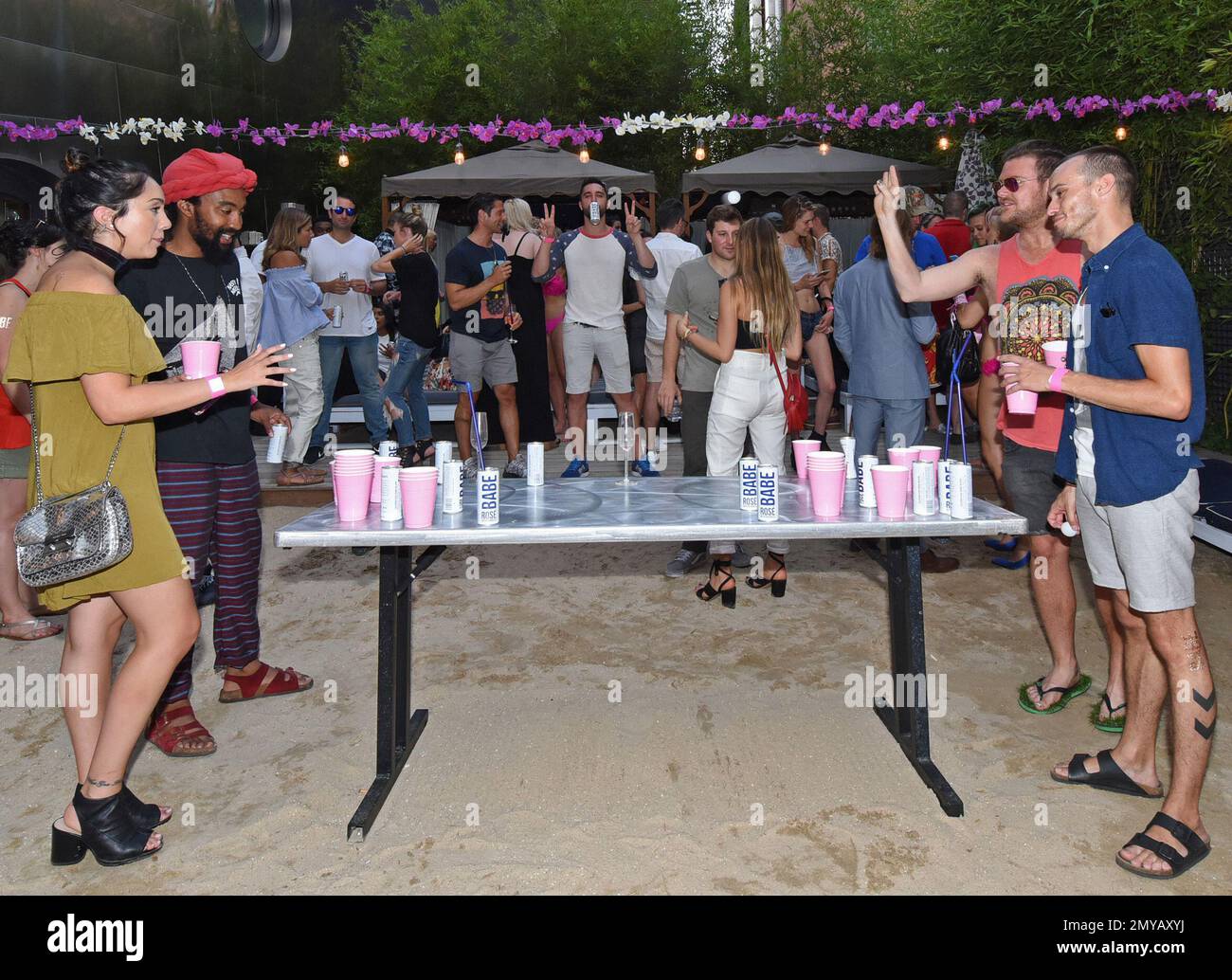 Guests celebrate at the first birthday party for White Girl Rosé hosted ...