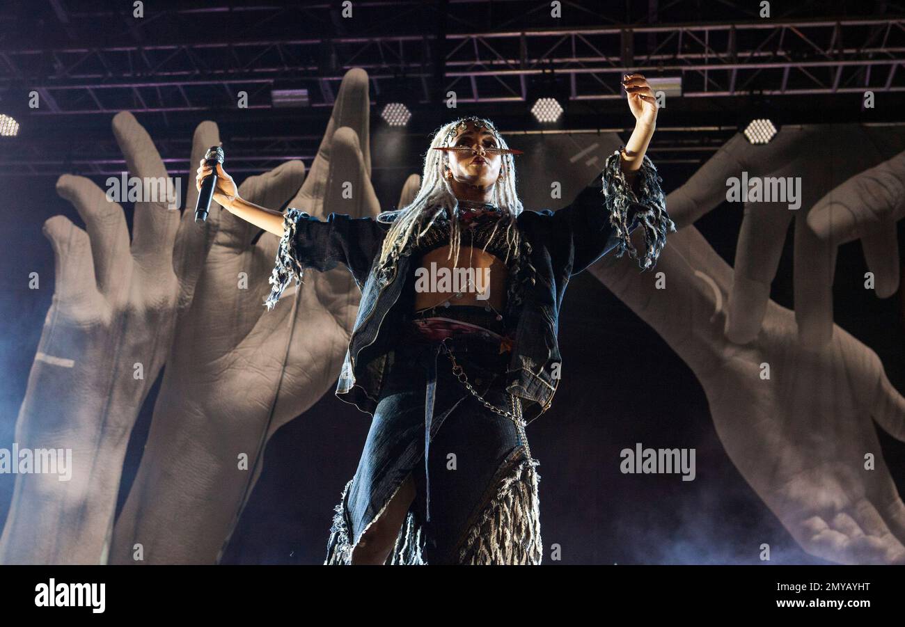 Tahliah Debrett Barnett aka FKA Twigs seen at the 2016 Pitchfork Music ...