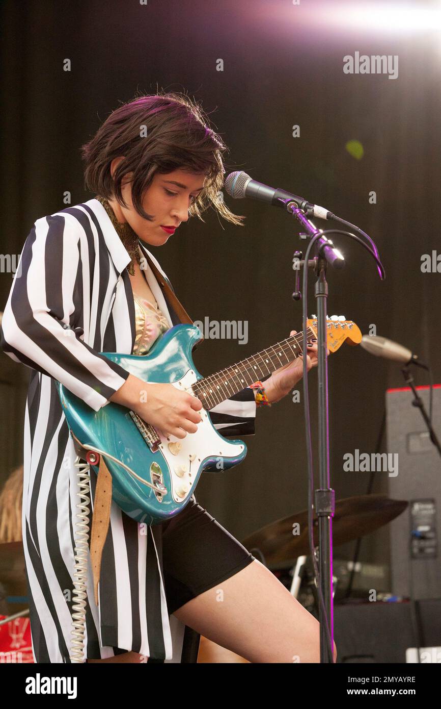 Macie Stewart of the band Homme seen at the 2016 Pitchfork Music ...
