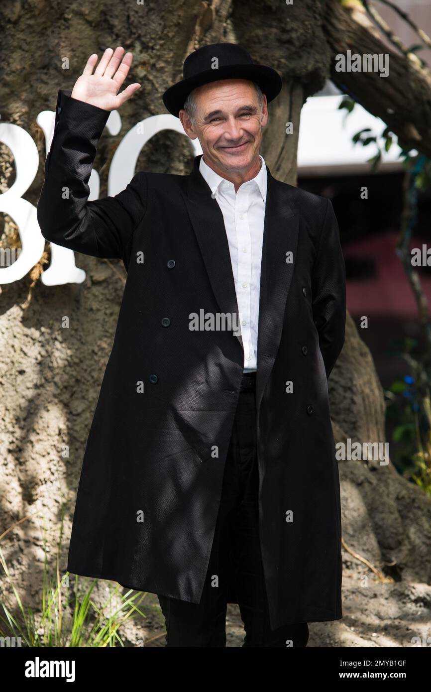 Actor Mark Rylance poses for photographers upon arrival at the premiere ...