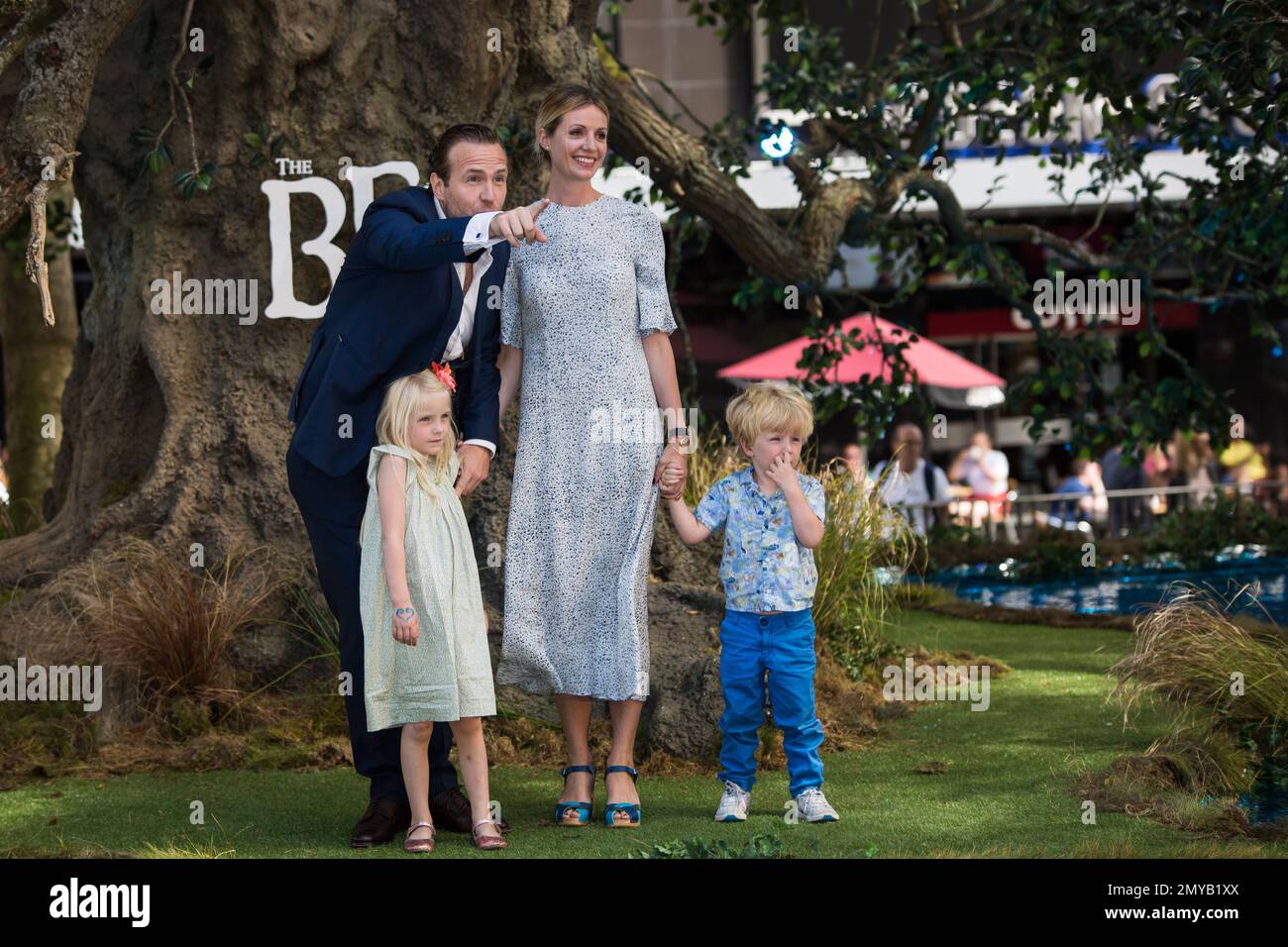 Rafe Spall and Elize du Toit pose for photographers upon arrival at the ...