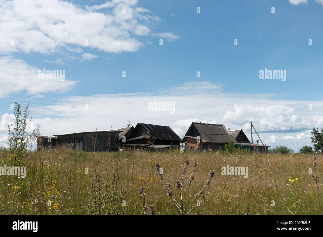 abandoned buildings in a distant old village Stock Photo - Alamy