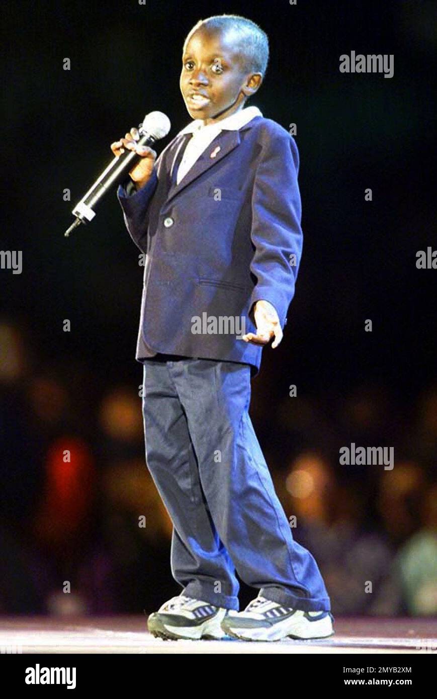 FILE - In this July 9, 2000 file photo, AIDS activist and sufferer Nkosi Johnson addresses the ...